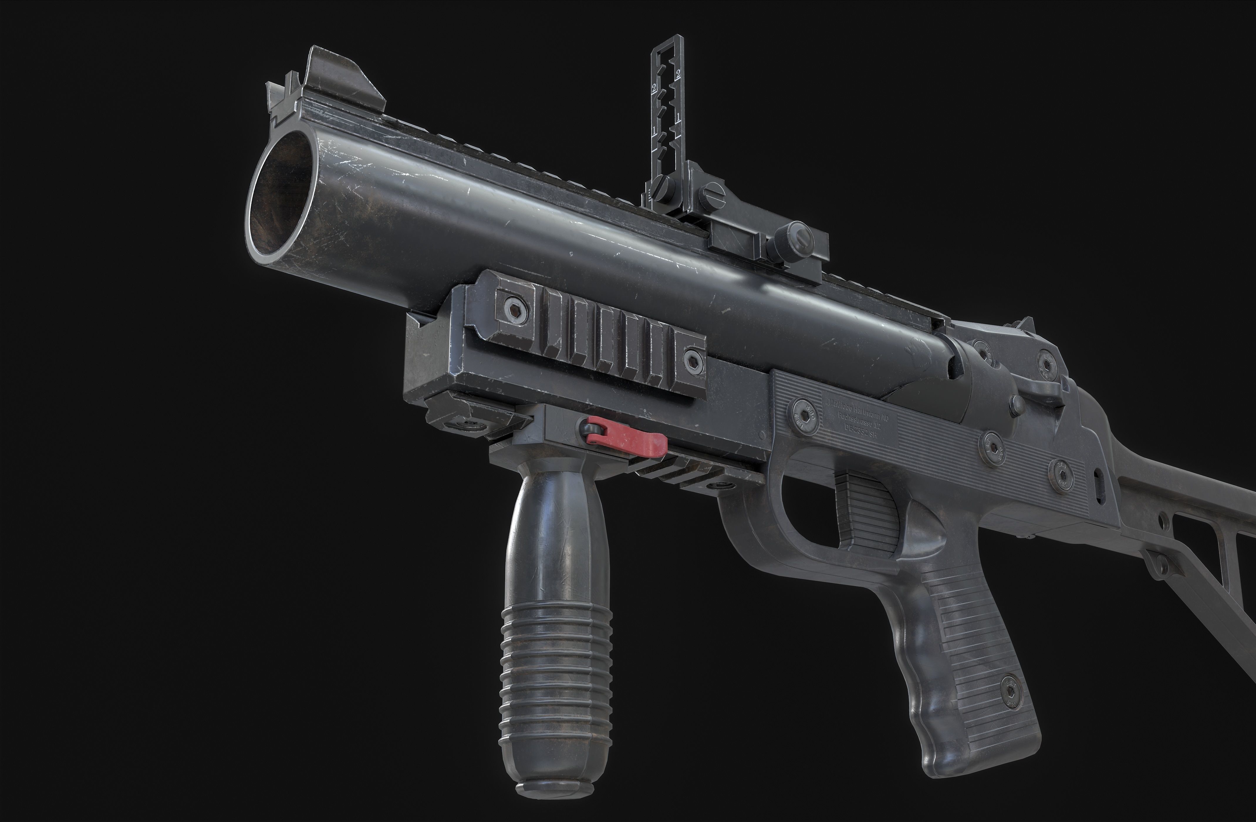 3D model Grenade Launcher VR / AR / low-poly | CGTrader