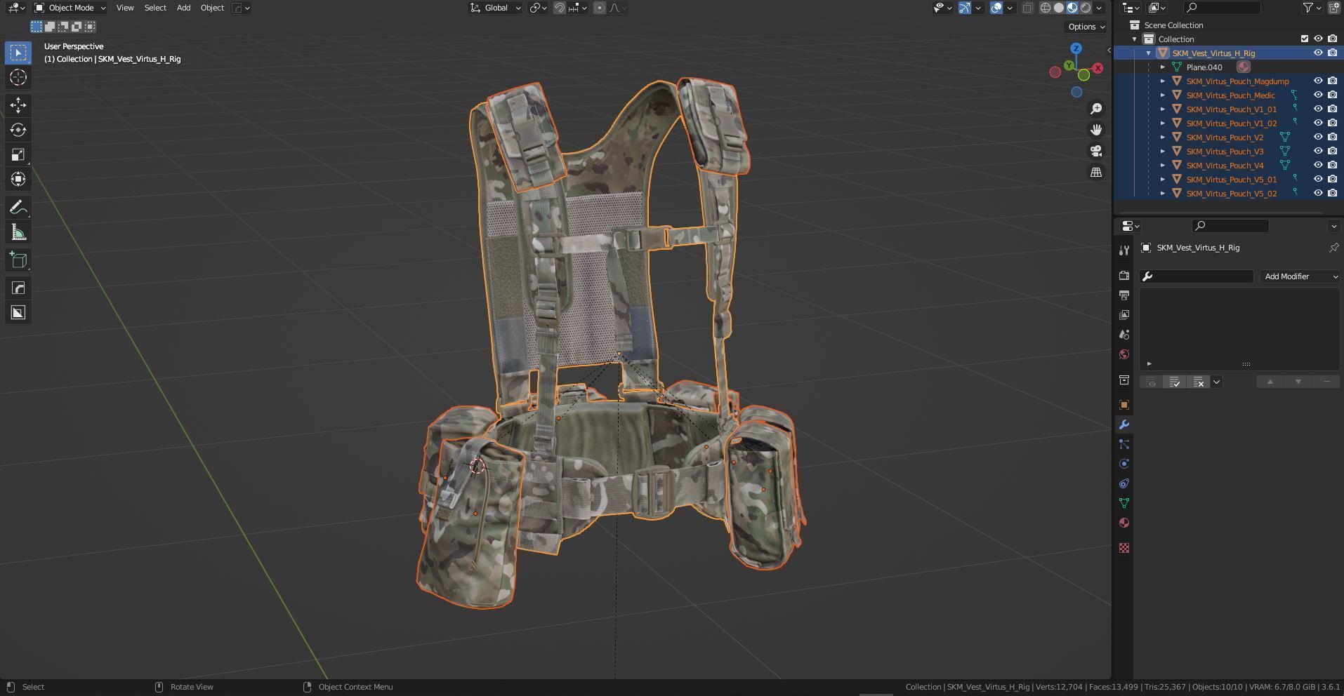 3D model VIRTUS H YOKE AND BELT LINE VR / AR / low-poly | CGTrader