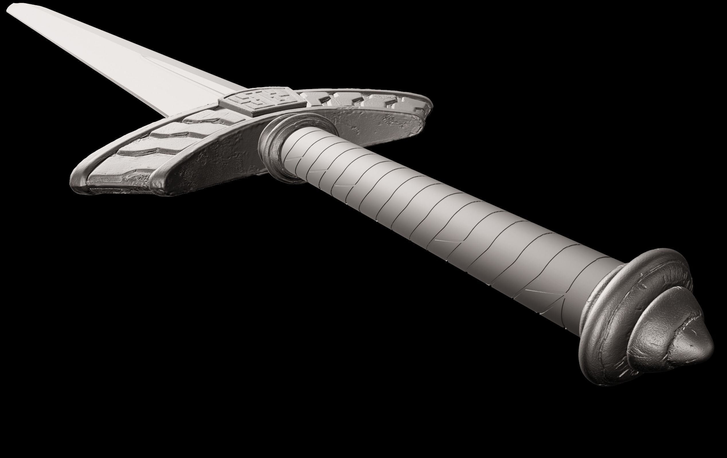 ZACK 2ed CLASS SHINRA SOLDIER SWORD 3D PRINT -FF7CC REUNION-STL 3D ...