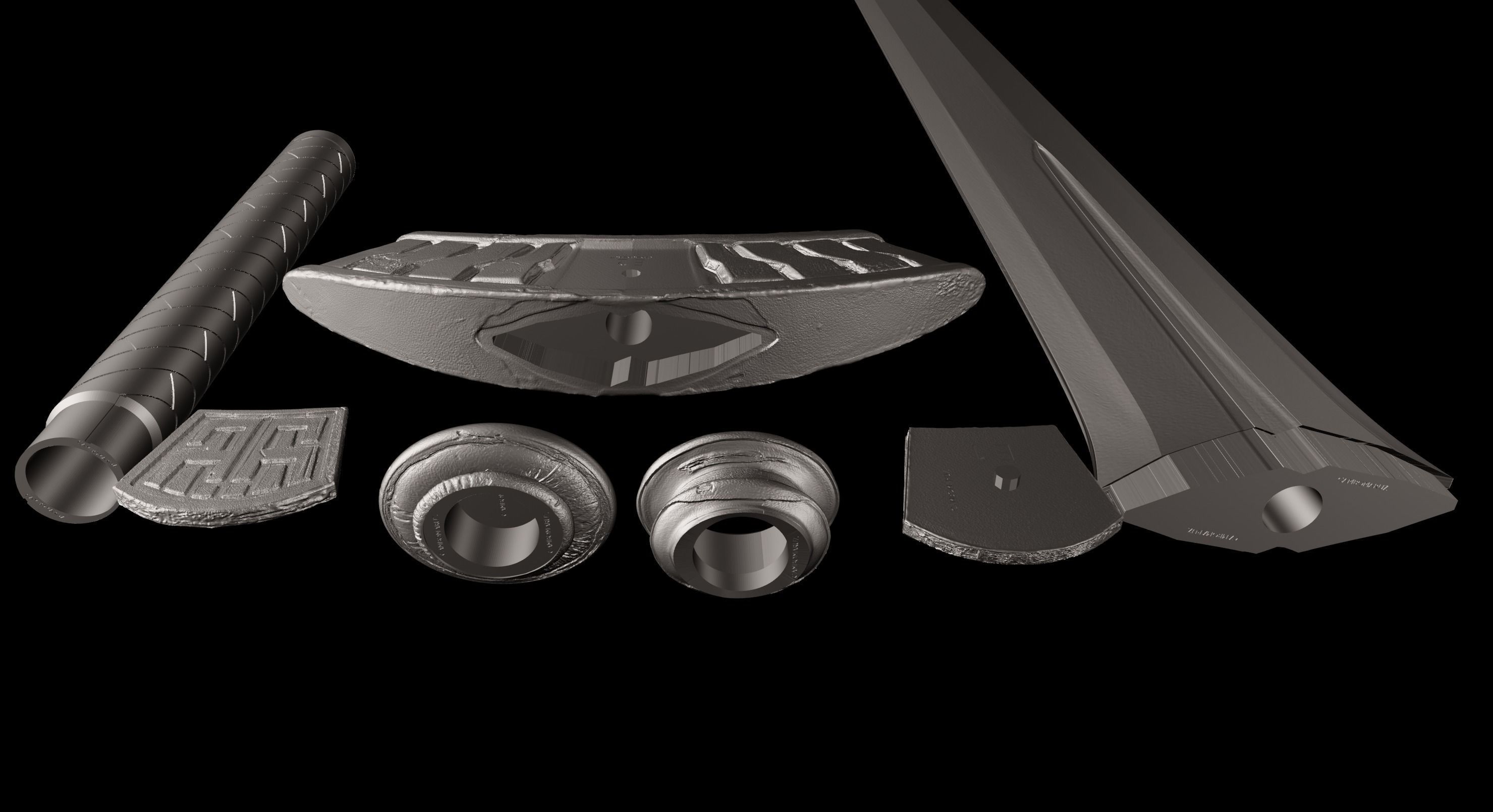 ZACK 2ed CLASS SHINRA SOLDIER SWORD 3D PRINT -FF7CC REUNION-STL 3D ...