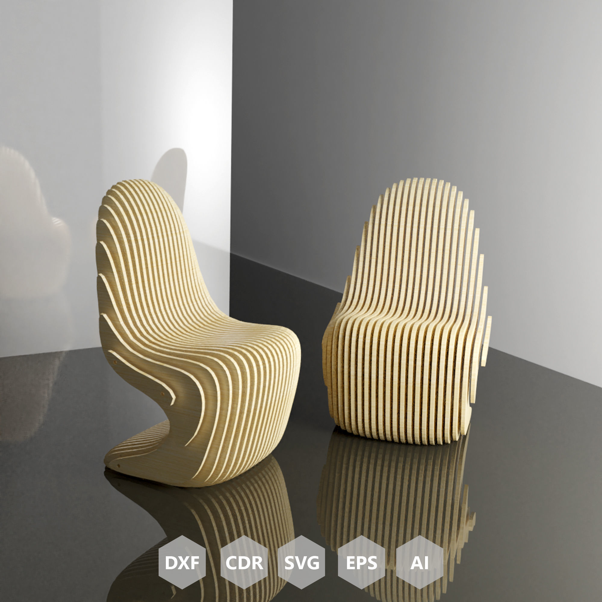 Parametric Chair1 Design digital download Dxf files 3D model | CGTrader