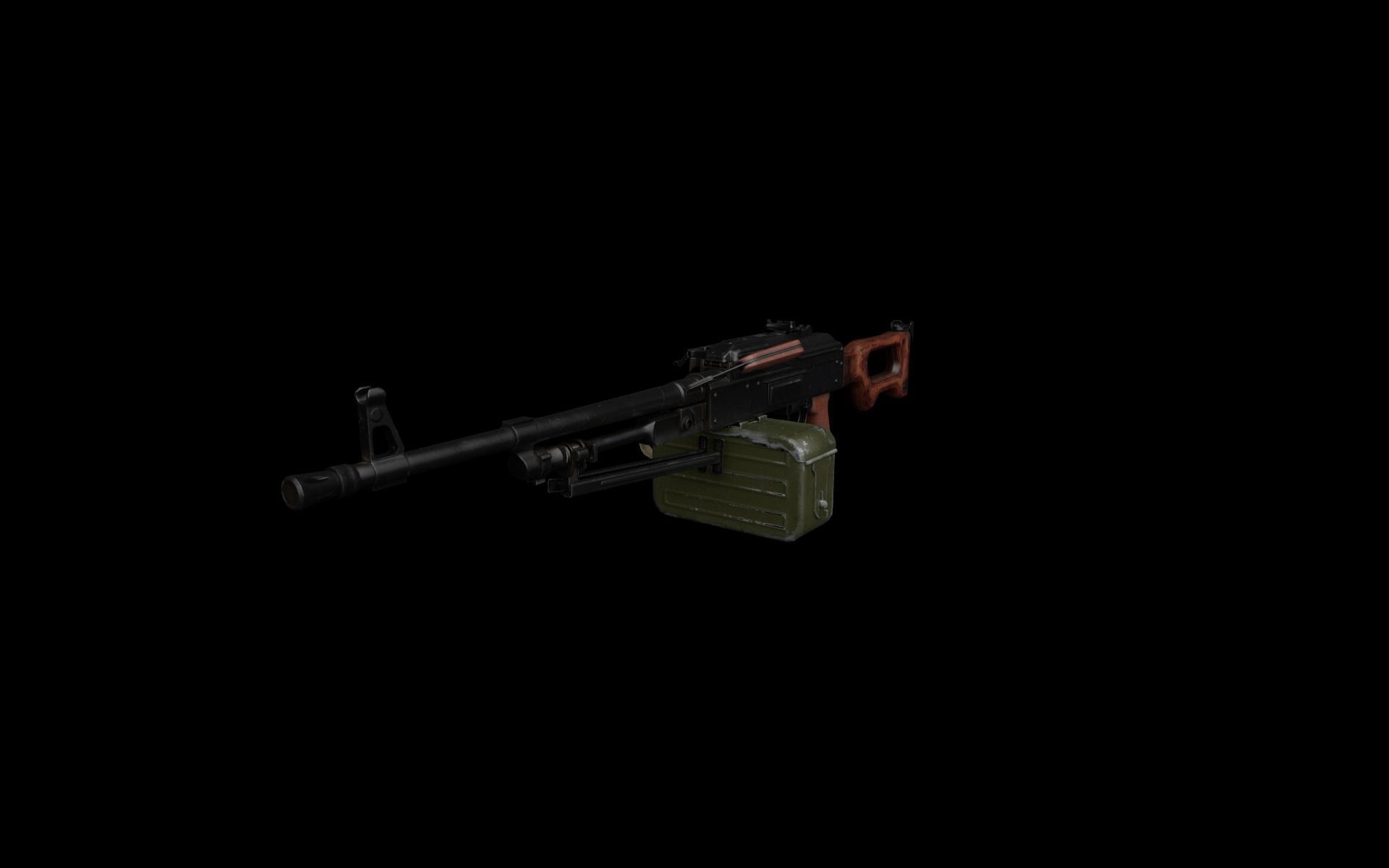 3D model PKM light machine gun VR / AR / low-poly | CGTrader