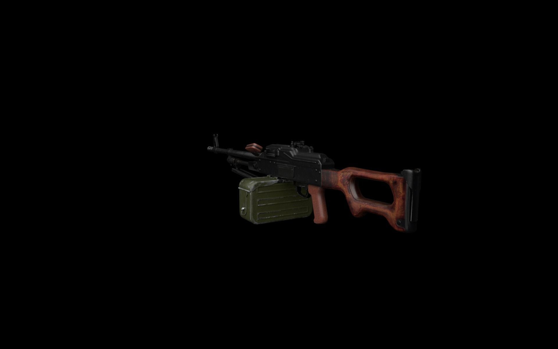 3D model PKM light machine gun VR / AR / low-poly | CGTrader