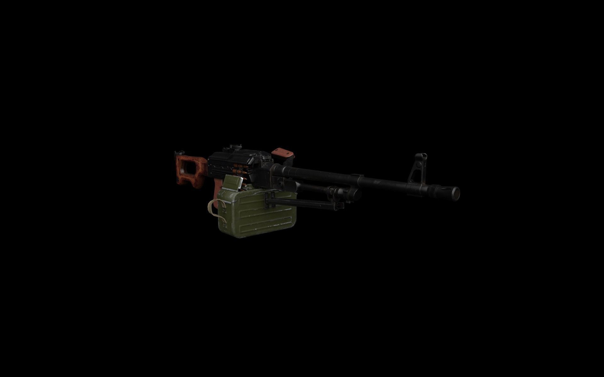 3D model PKM light machine gun VR / AR / low-poly | CGTrader