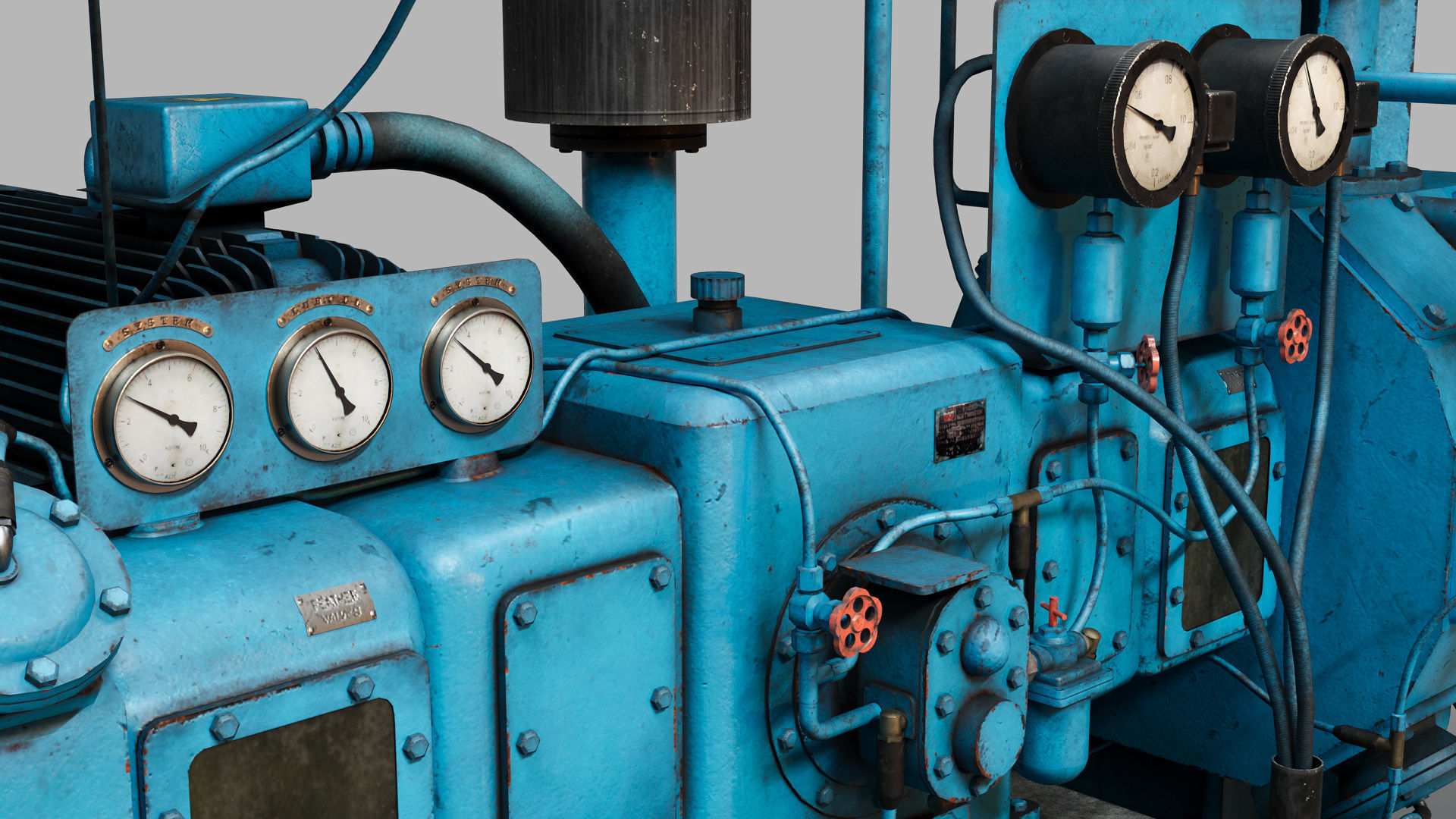 Industrial air compressor 3D model | CGTrader