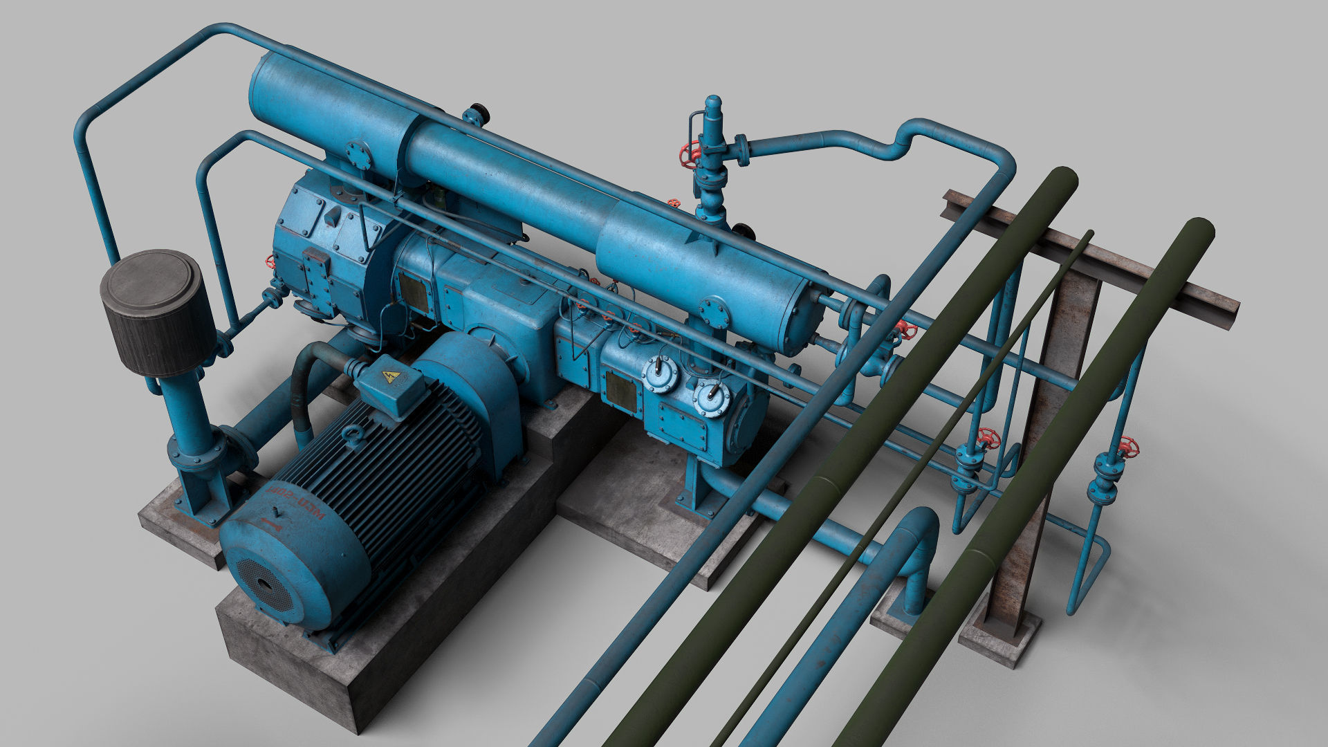 Industrial air compressor 3D model | CGTrader