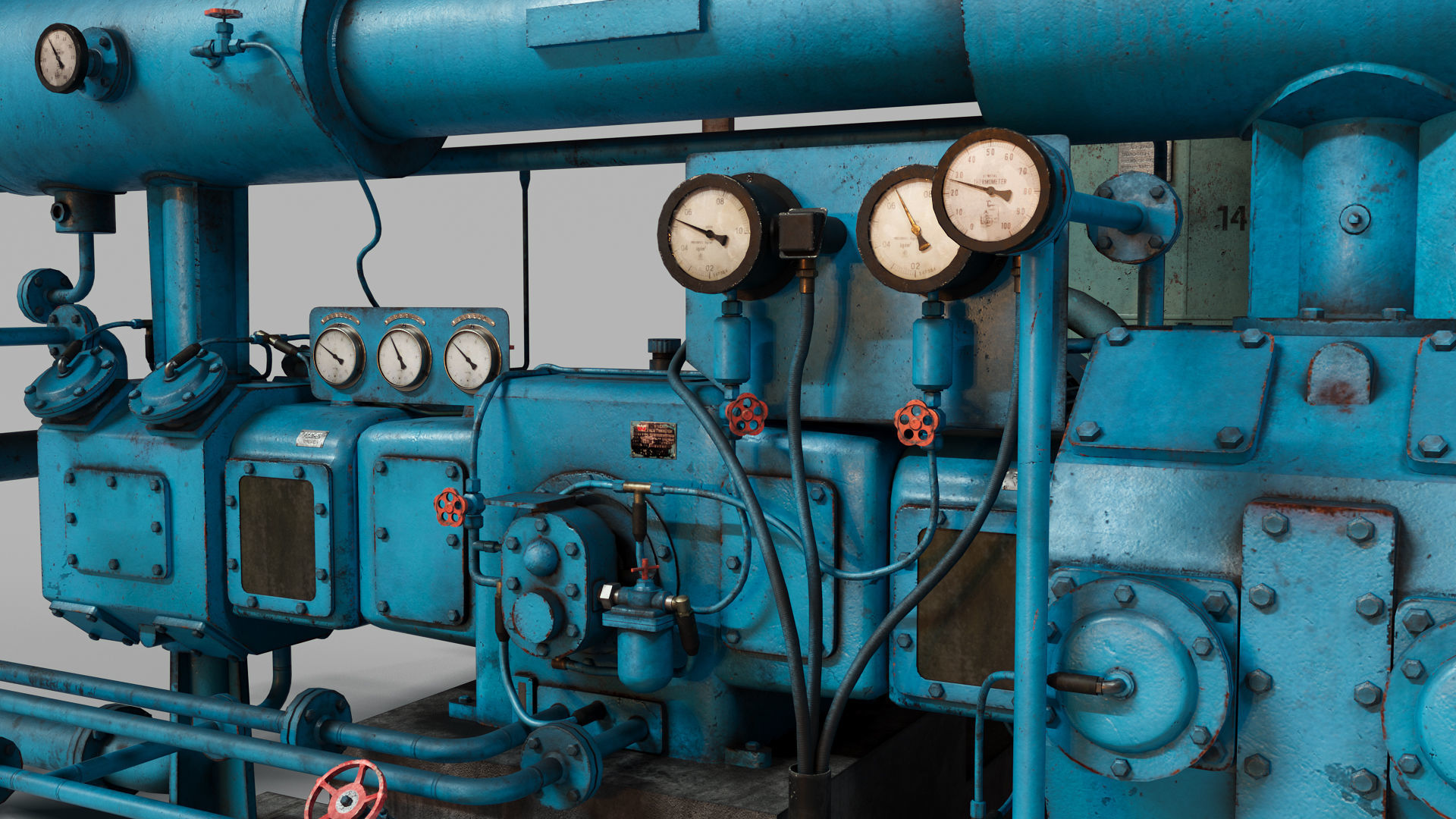 Industrial air compressor 3D model | CGTrader