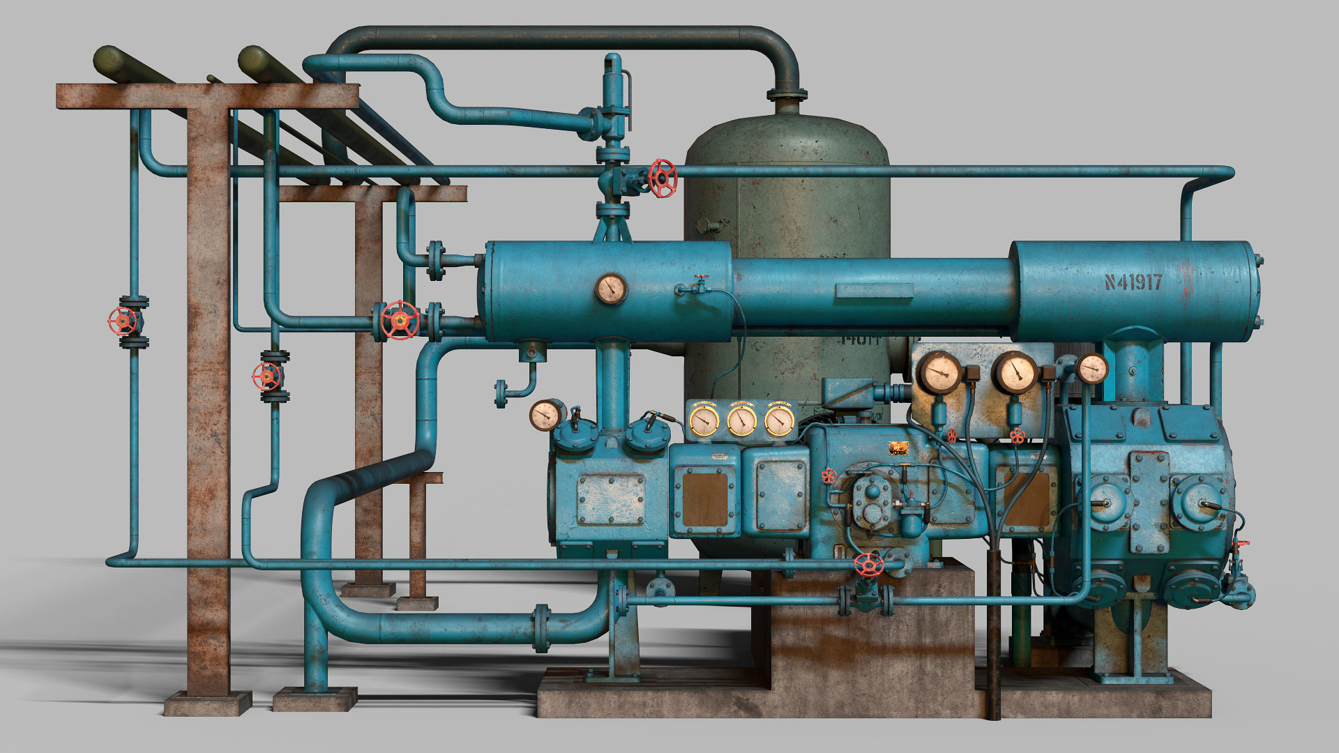 Industrial air compressor 3D model | CGTrader