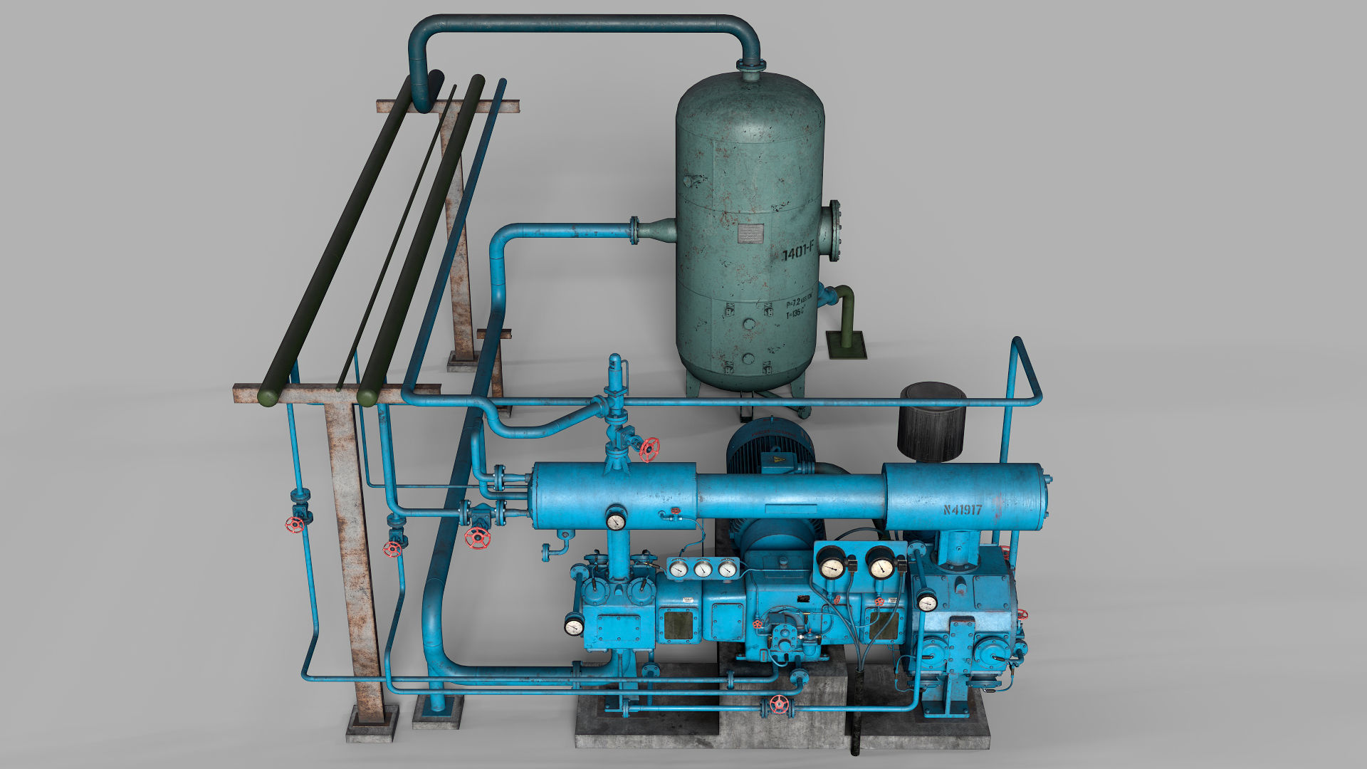 Industrial air compressor 3D model | CGTrader