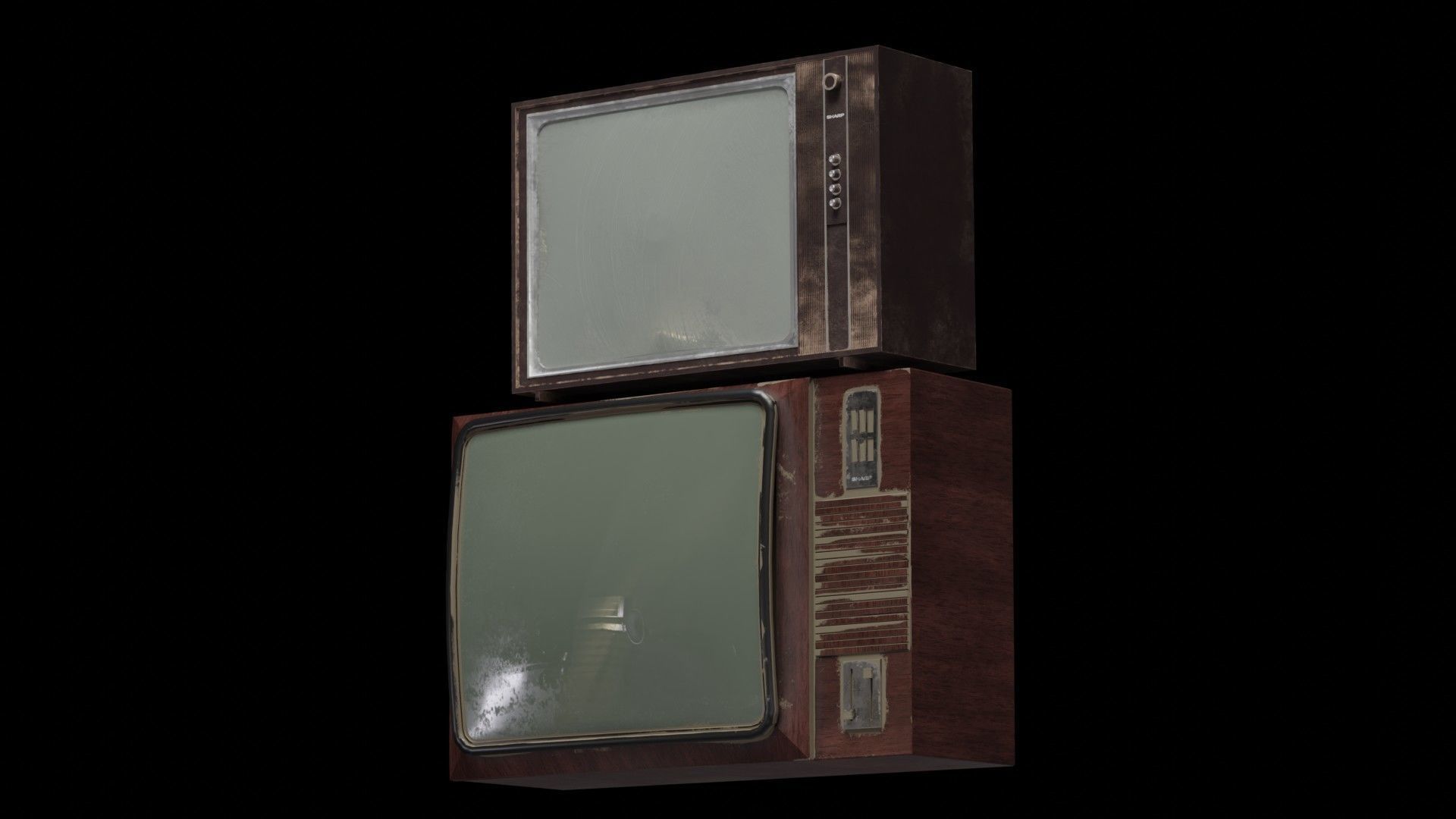 Old TV model free VR / AR / low-poly 3D model | CGTrader