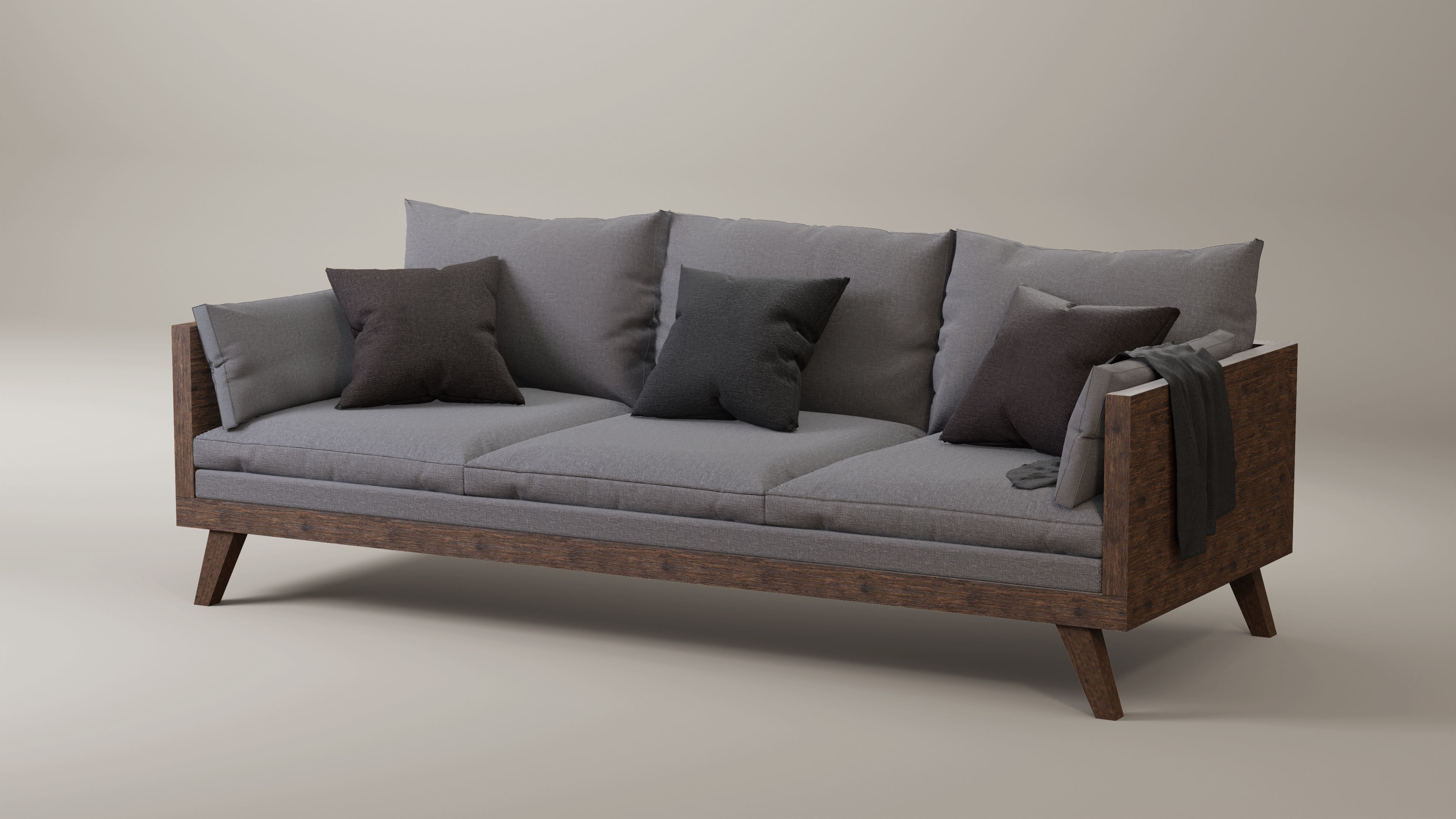 High Poly Couch Archviz Model 3D model | CGTrader