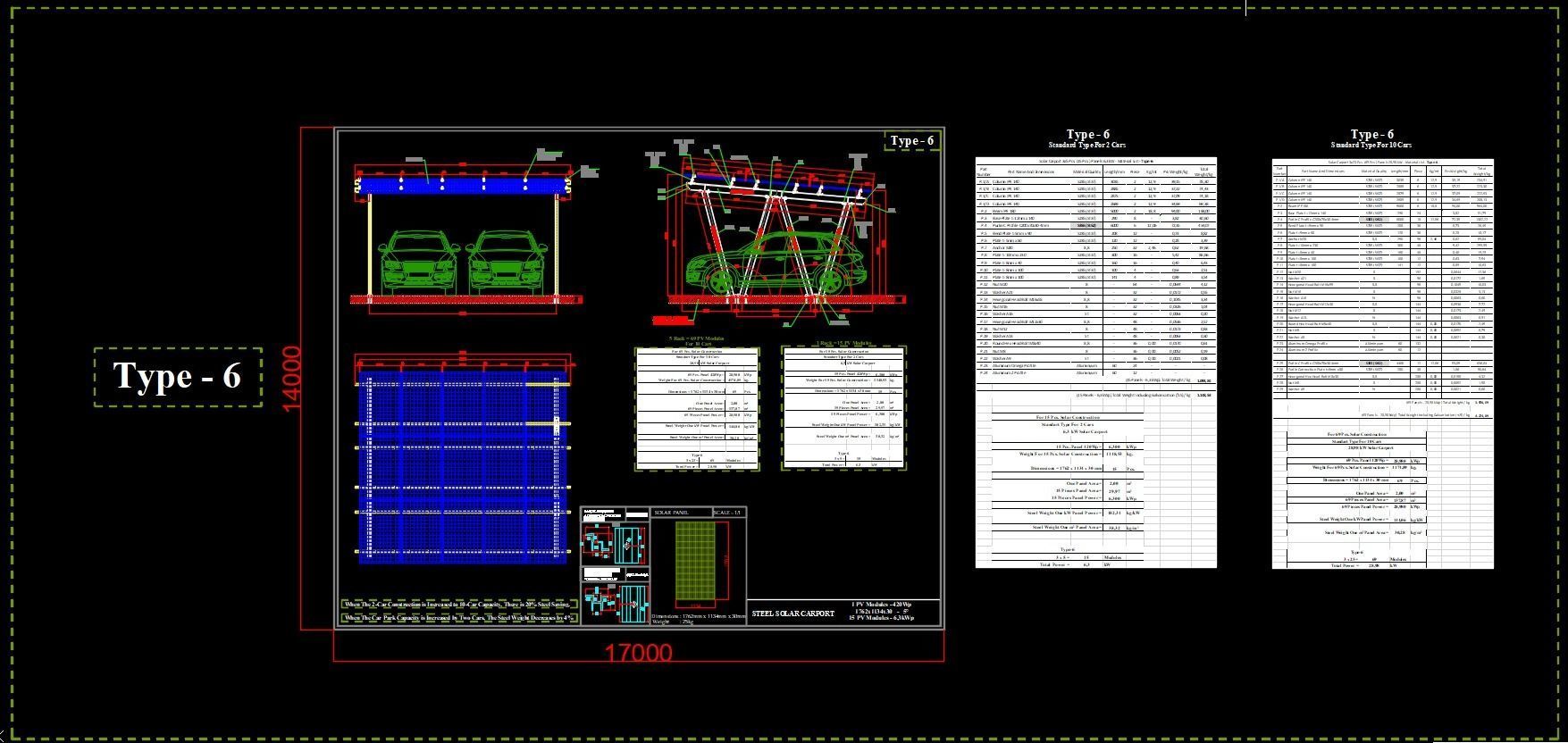 6 kWp Solar Carport Project Type 6 3D model | CGTrader