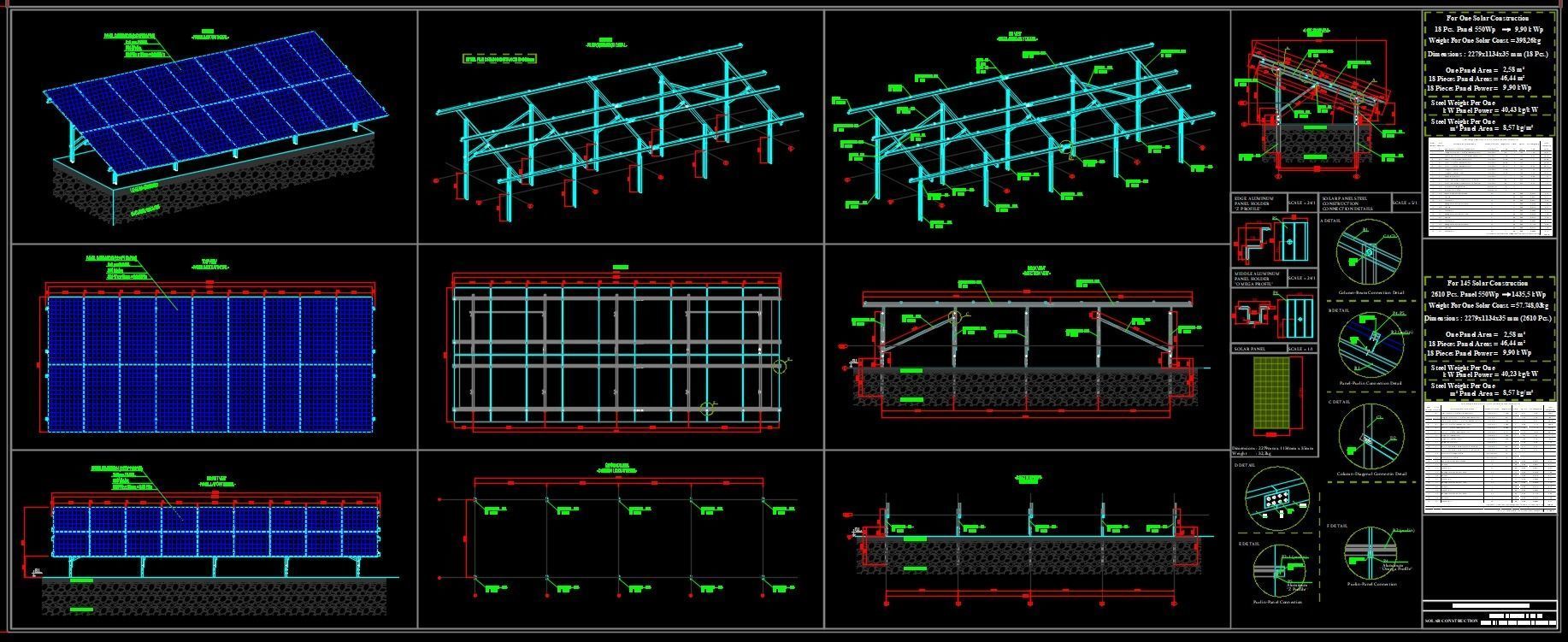 1 MW Solar Project Type 13 3D model | CGTrader