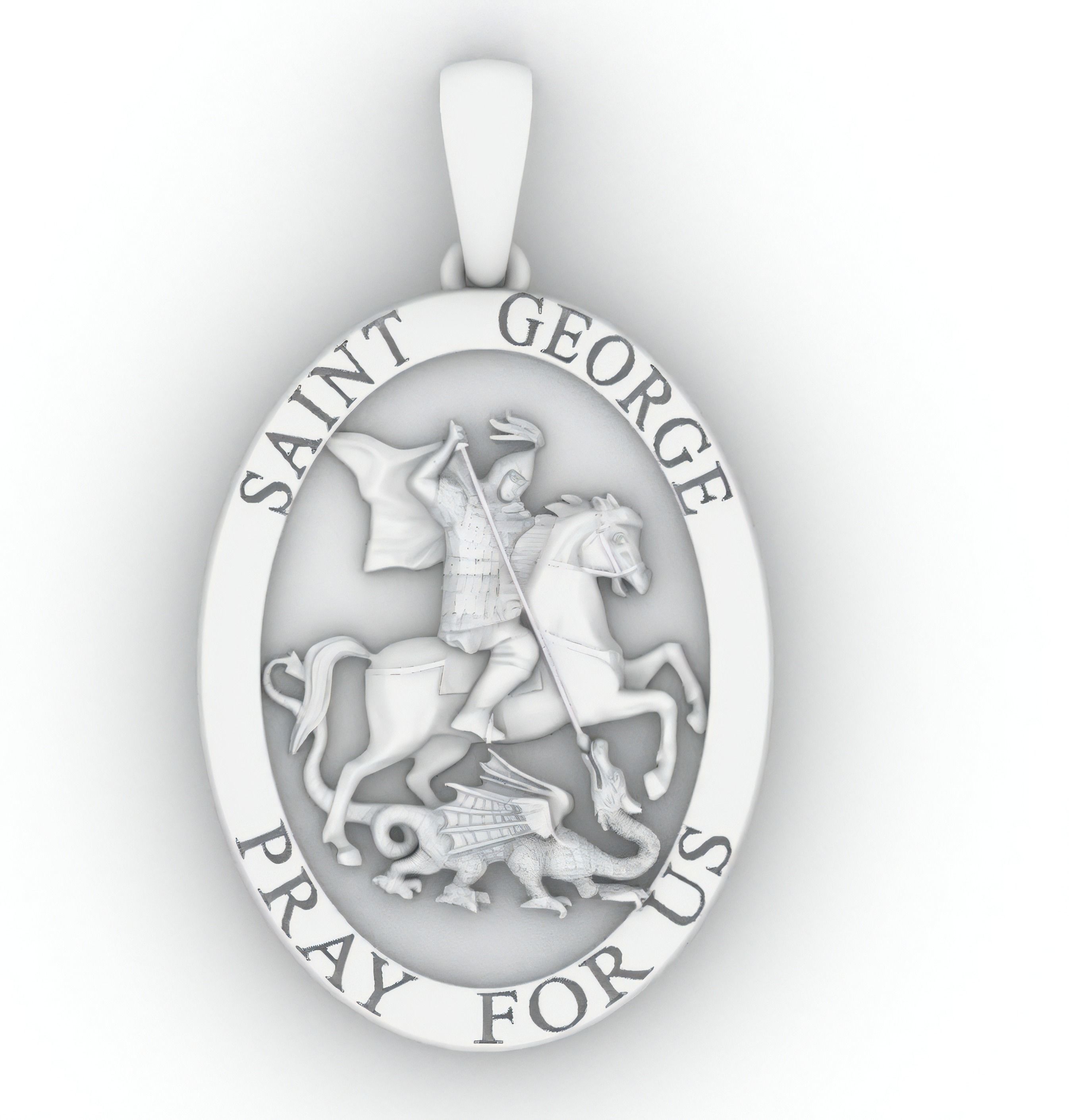 Saint George 3D Model Pendant 3D model 3D printable | CGTrader