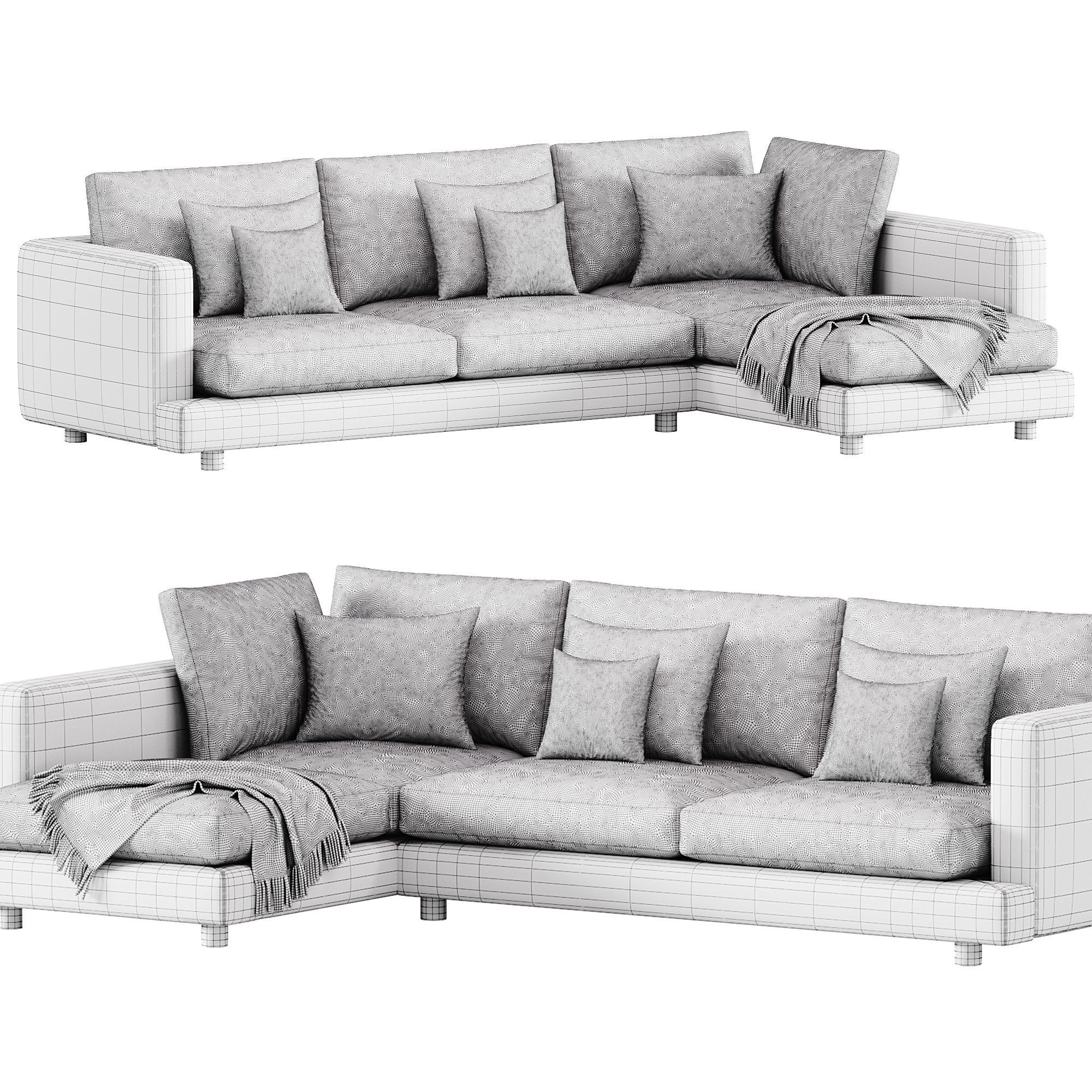 Long Island 05 Sofa By Flexform 3D model | CGTrader