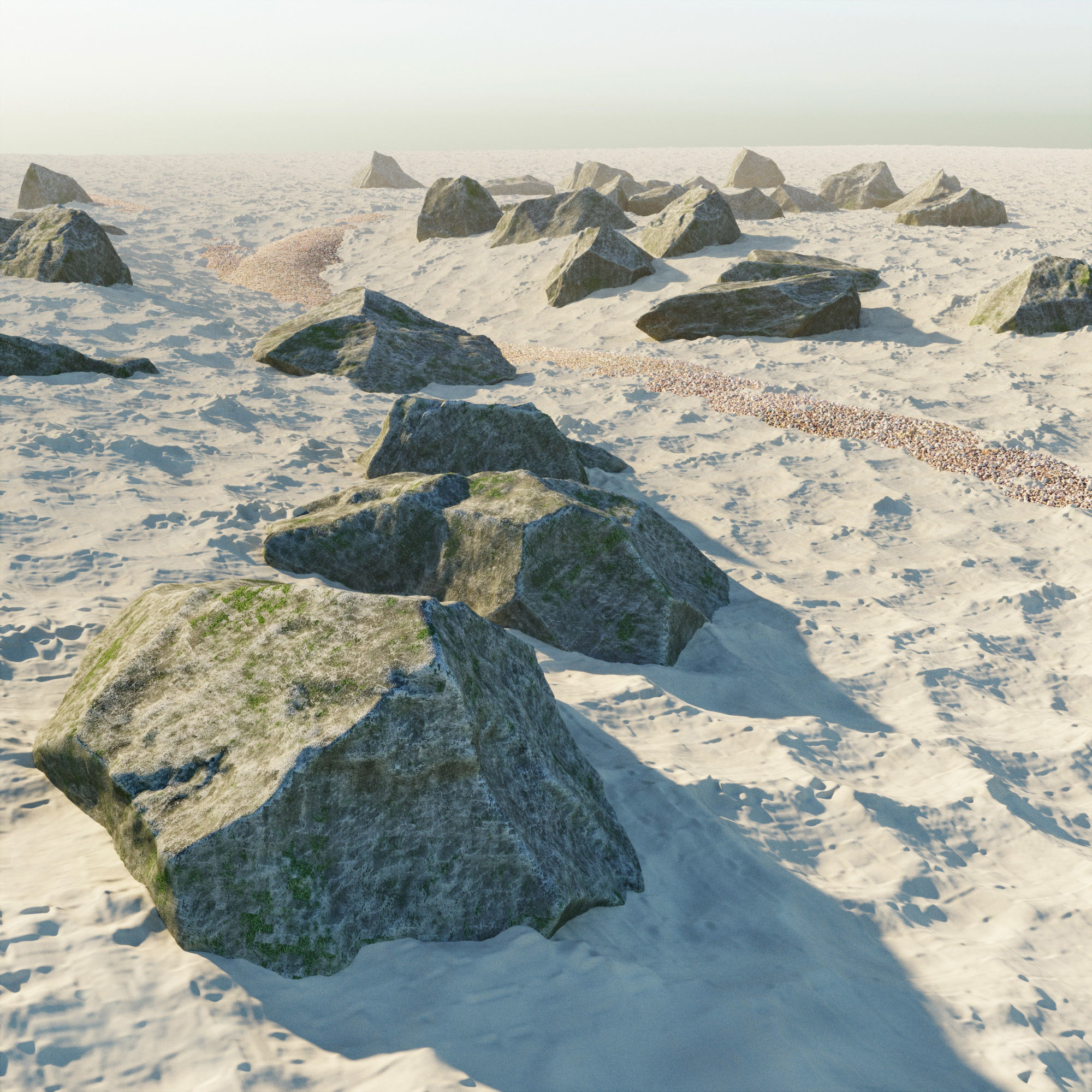 Rock and Sand 3D model | CGTrader