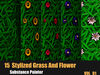 15 Stylized Grass And Flower Materials In Substance Painter Texture ...