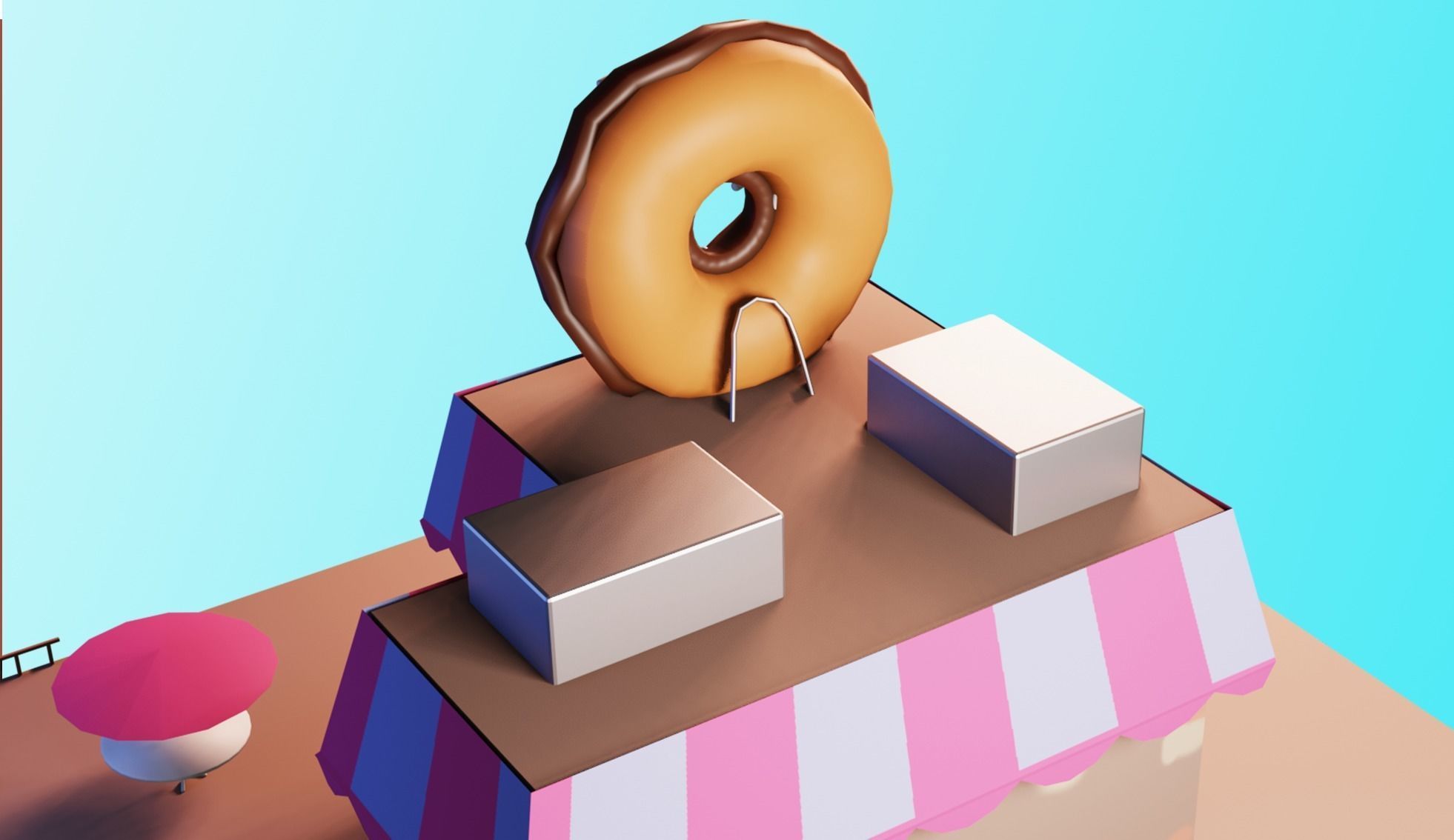3D model Low Poly Big Donut - Steven Universe VR / AR / low-poly | CGTrader