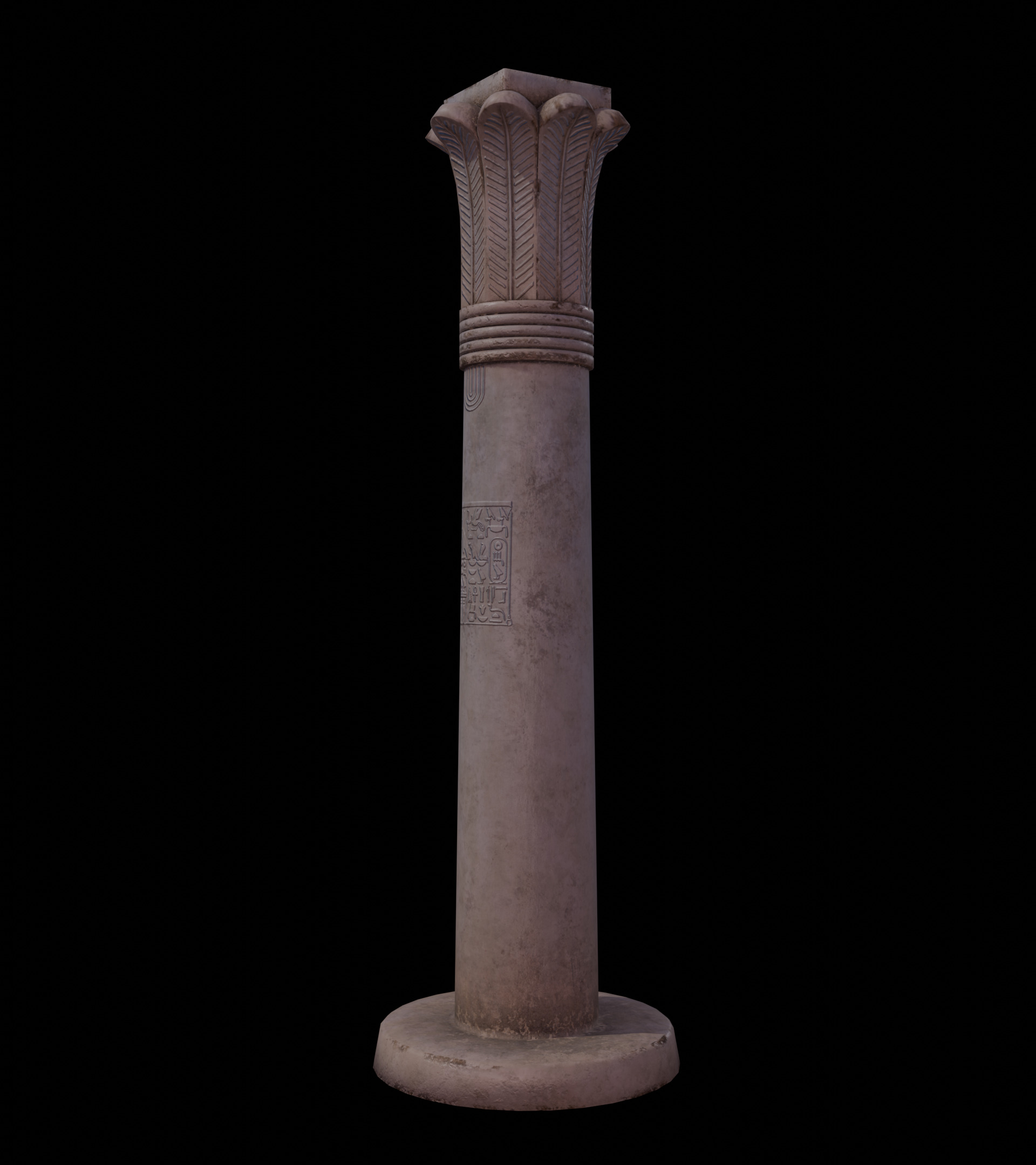 Ancient Egyptian Palm Column 3D model | CGTrader