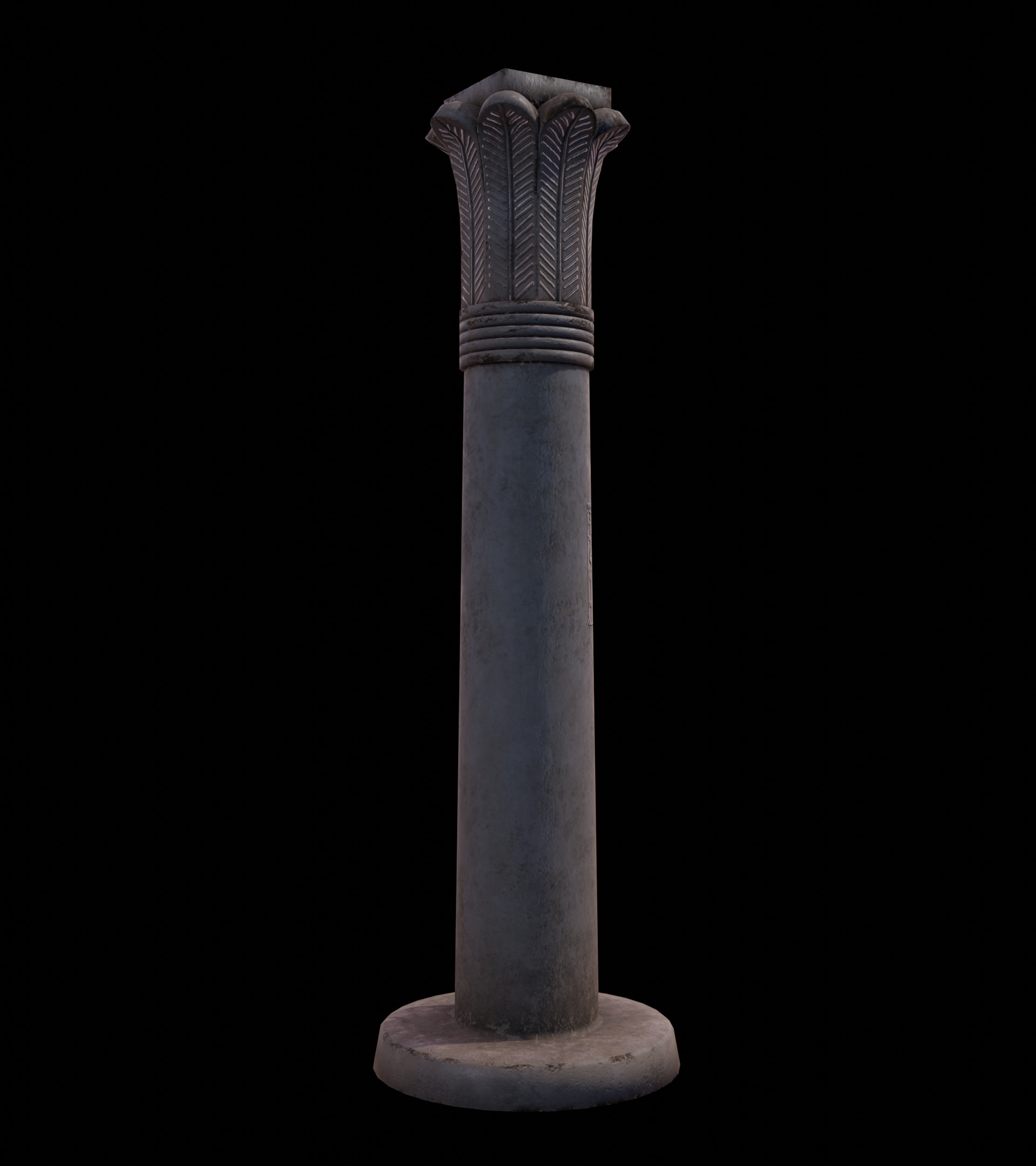 Ancient Egyptian Palm Column 3D model | CGTrader