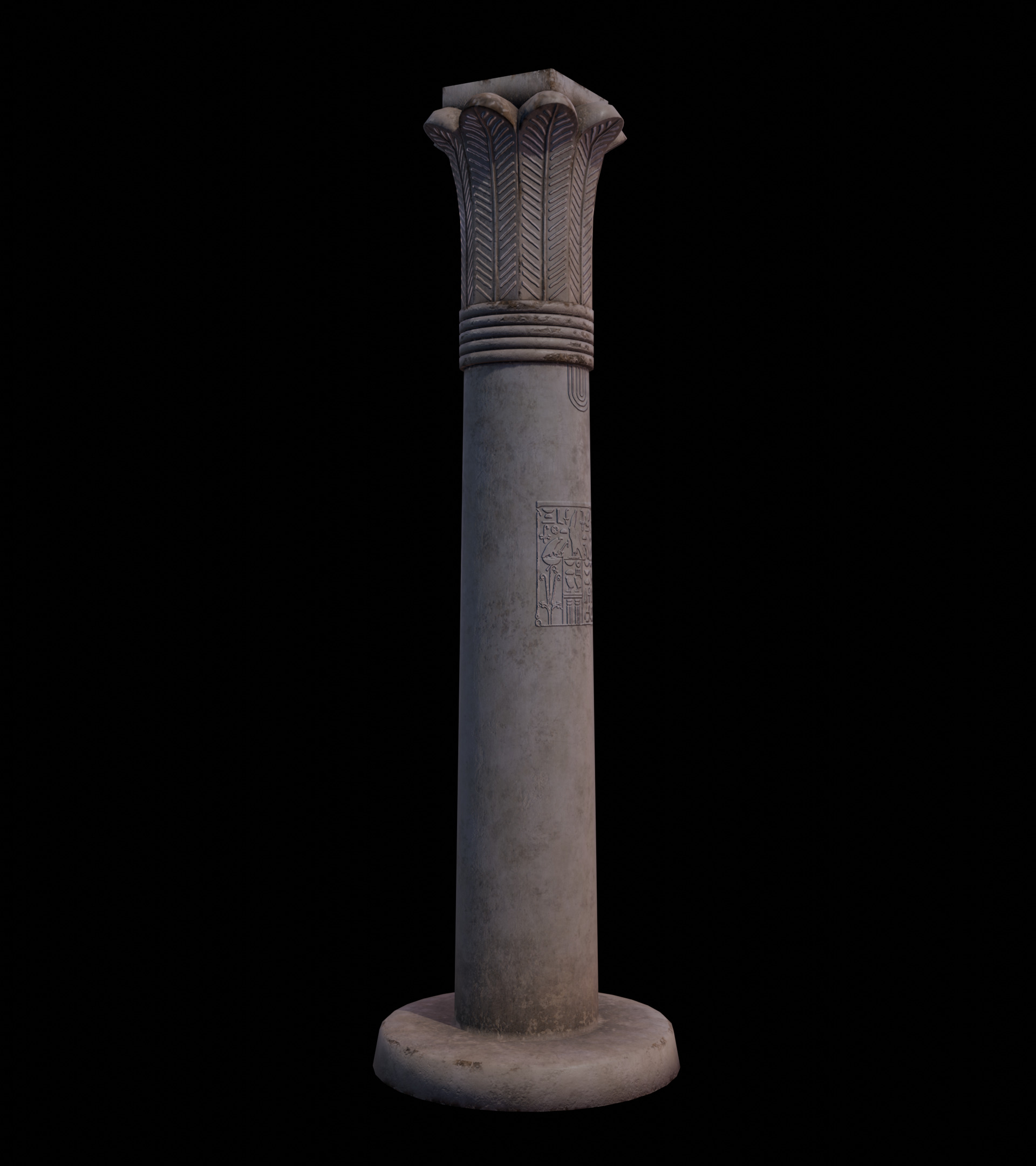 Ancient Egyptian Palm Column 3D model | CGTrader