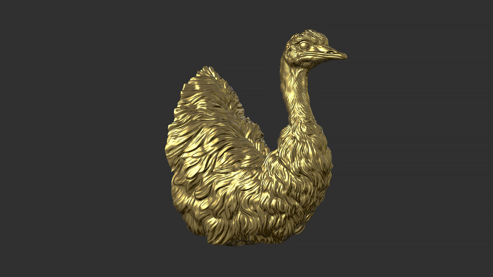 Emu ostrich bust 3D model 3D printable | CGTrader