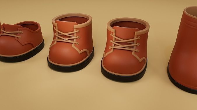 Cartoon shoes 3D model 3D model | CGTrader