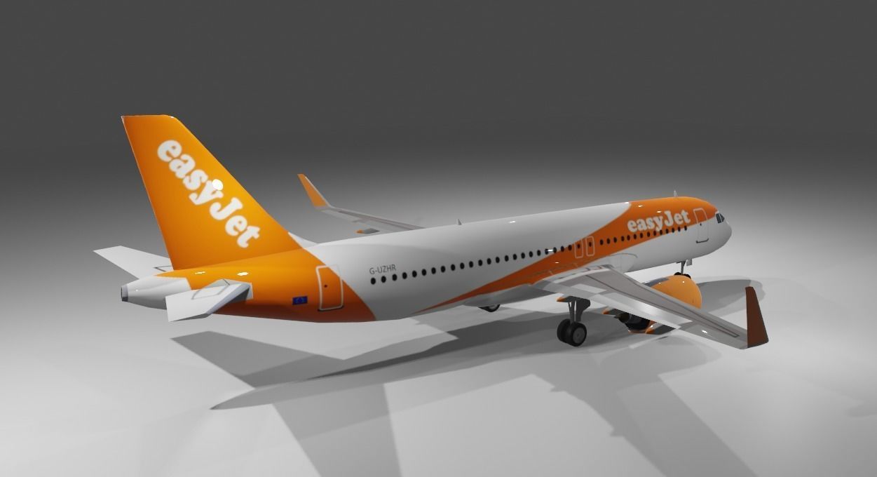 3D model Easyjet a320neo 3D model VR / AR / low-poly | CGTrader