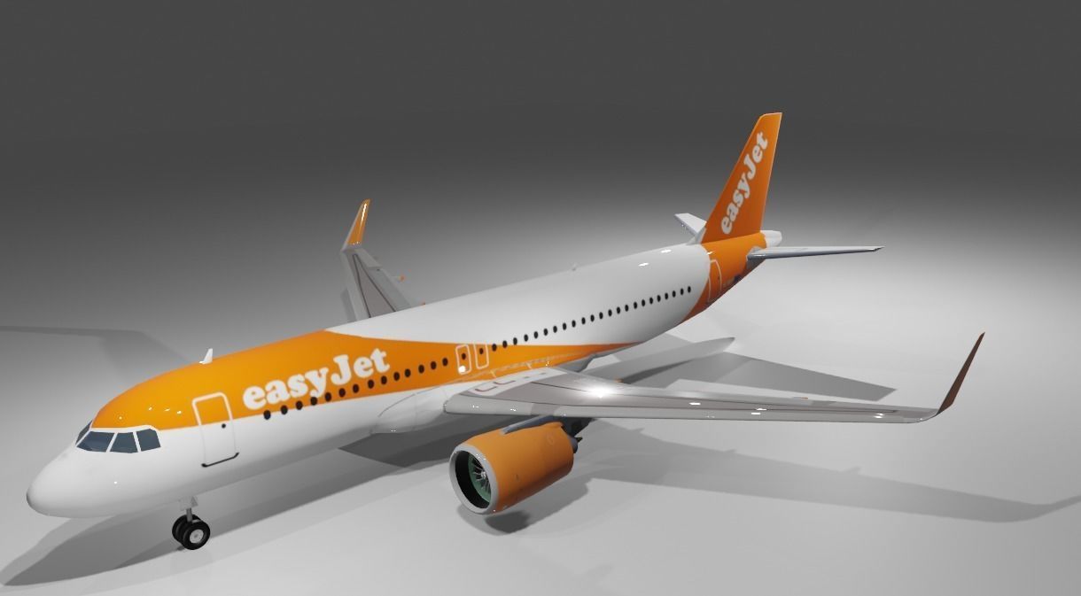 3D model Easyjet a320neo 3D model VR / AR / low-poly | CGTrader