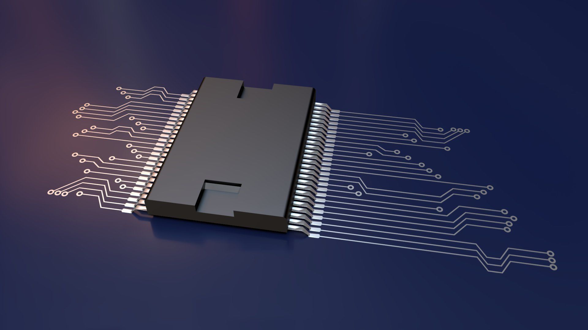 3D model DIP-52 or SOIC Surface Mounted Integrated Circuit Chip VR / AR ...