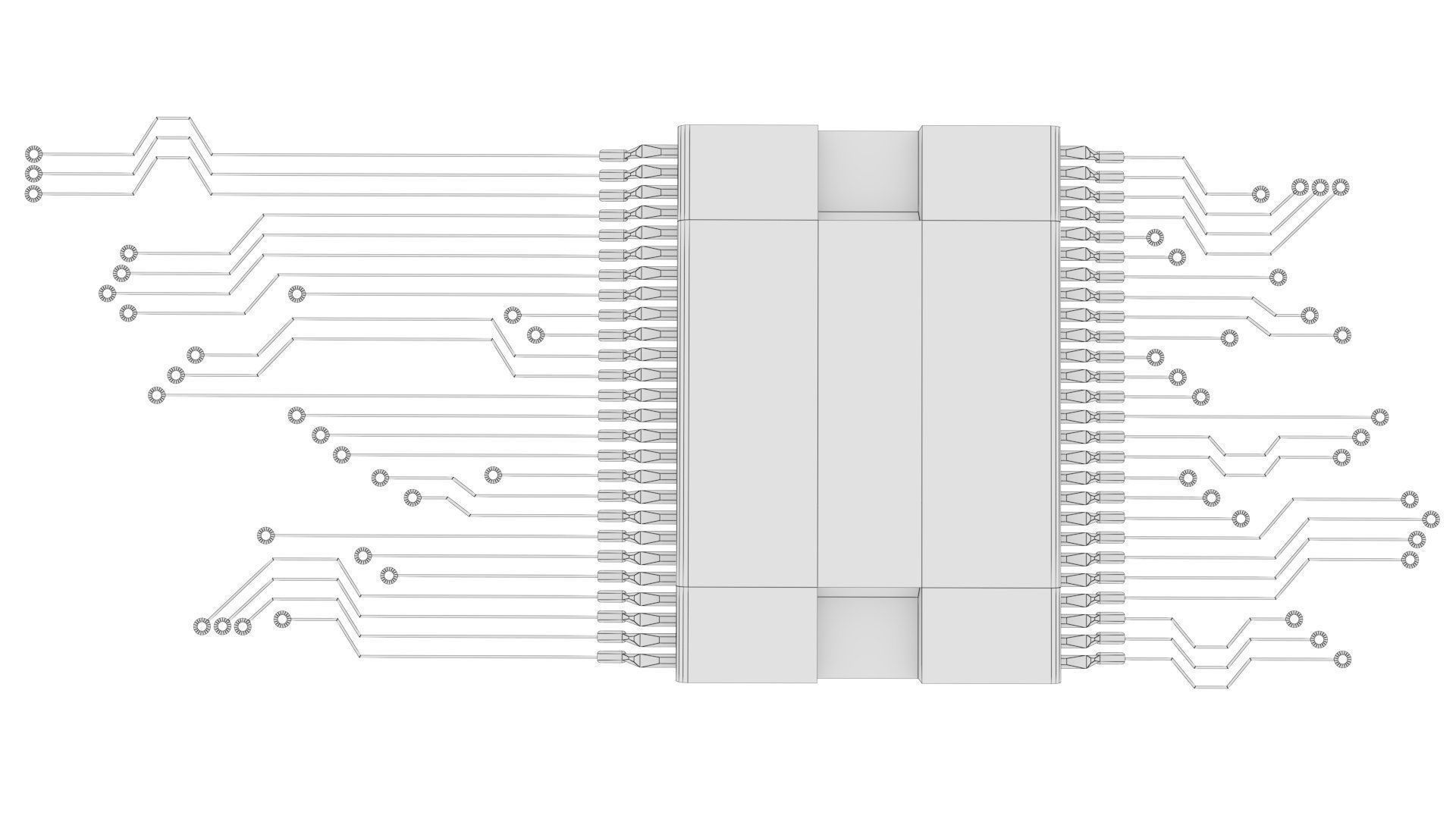 3D model DIP-52 or SOIC Surface Mounted Integrated Circuit Chip VR / AR ...