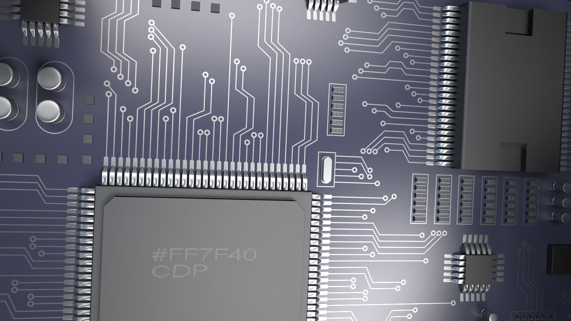 3D model Motherboard Chips and Components VR / AR / low-poly | CGTrader