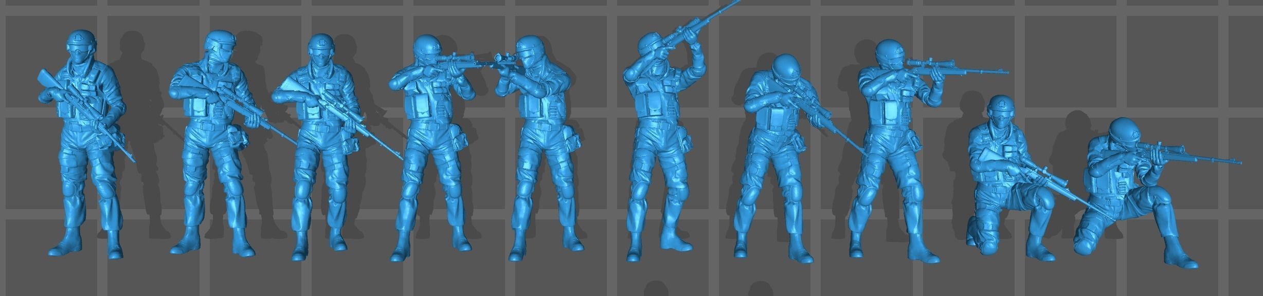 Special forces soldiers armed police soldiers special police 3D model ...