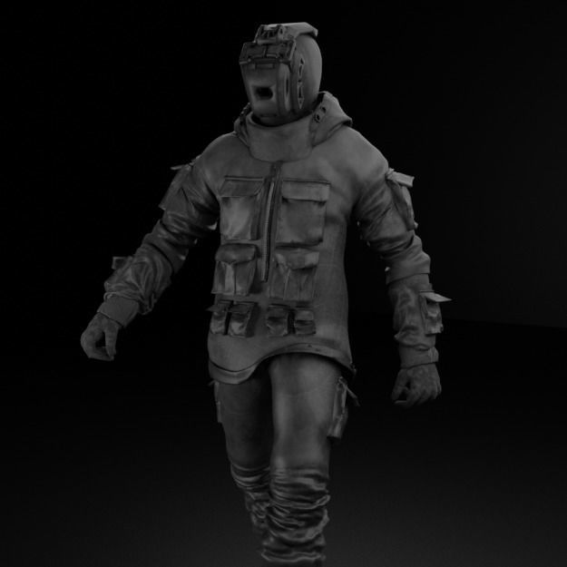 Scifi Character - Cyberpunk Black ops 3D model animated rigged | CGTrader