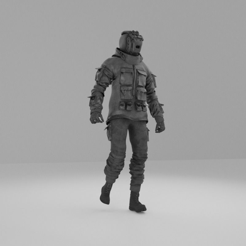 Scifi Character - Cyberpunk Black ops 3D model animated rigged | CGTrader