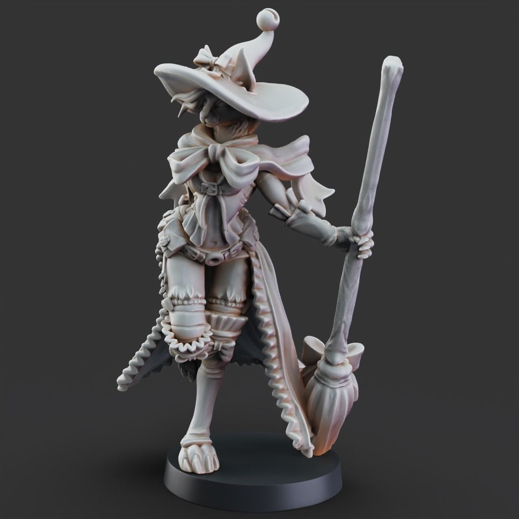 Black Witch - 3D Printable TTRPG - PRESUPPORTED - 32mm 3D model 3D ...