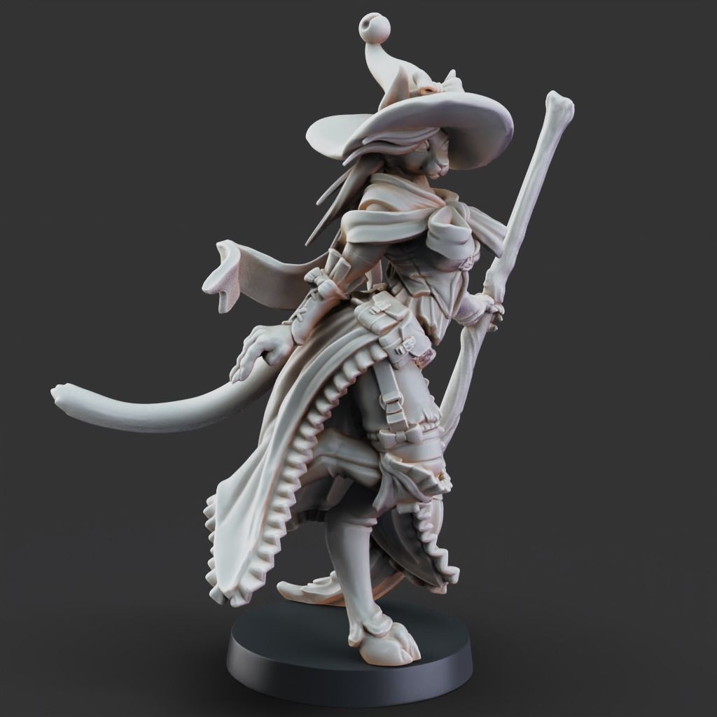Black Witch - 3D Printable TTRPG - PRESUPPORTED - 32mm 3D model 3D ...
