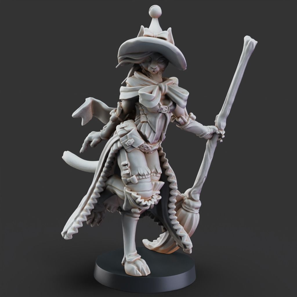 Black Witch - 3D Printable TTRPG - PRESUPPORTED - 32mm 3D model 3D ...