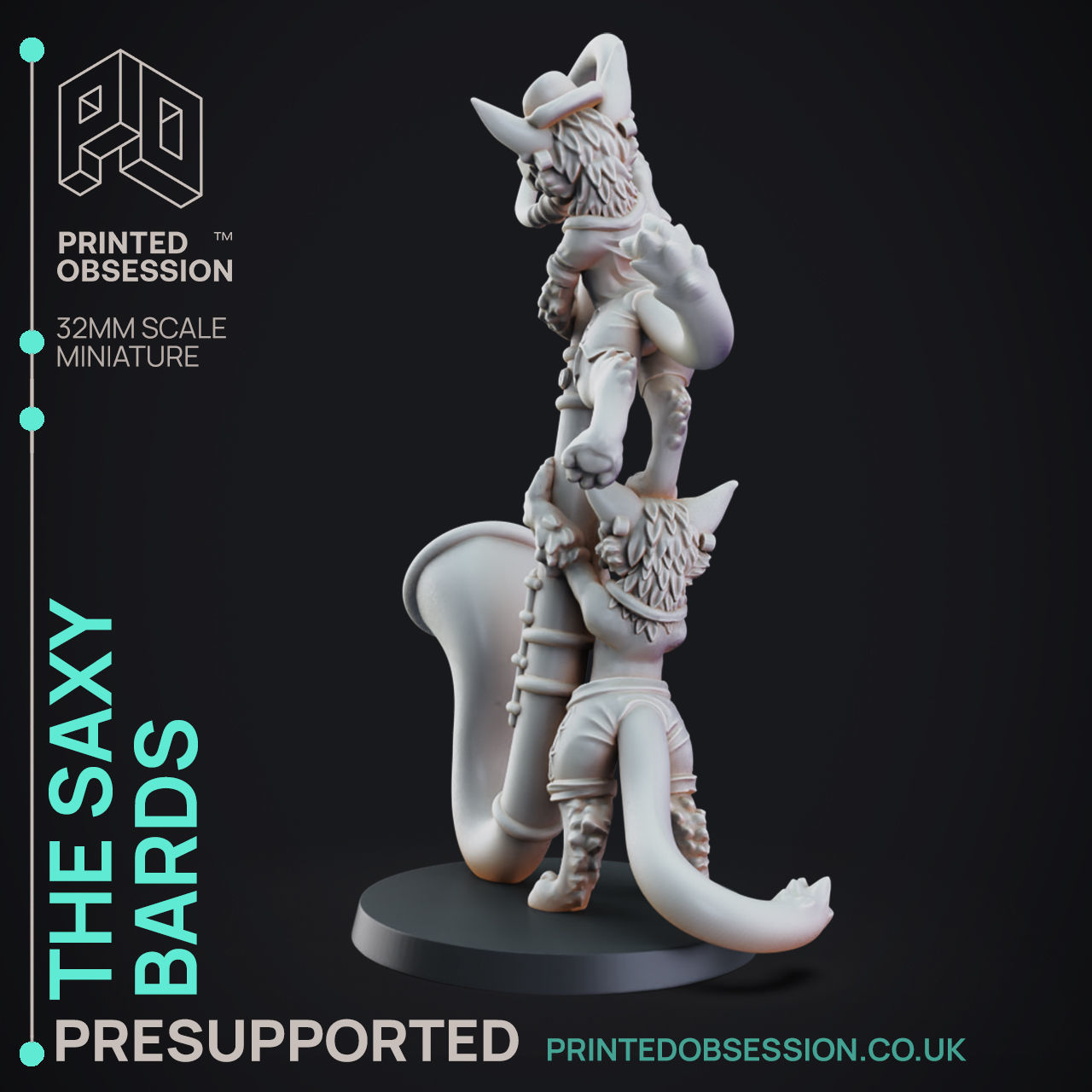 Saxy Bard - 3D Printable TTRPG - PRESUPPORTED - 32mm Scale 3D model 3D ...