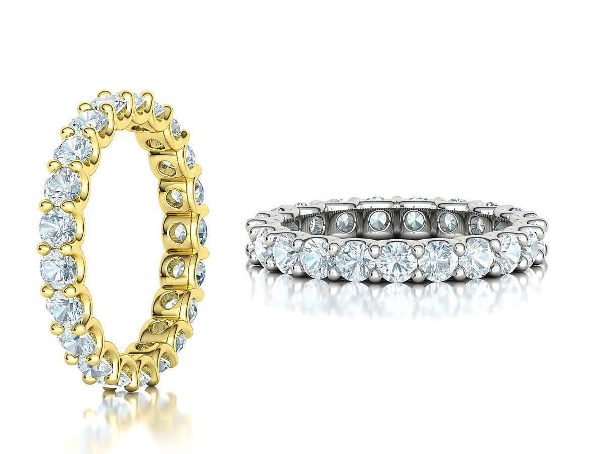 Diamond Eternity Ring 3mm stones FULL US CHART 5-10US 3D model 3D ...