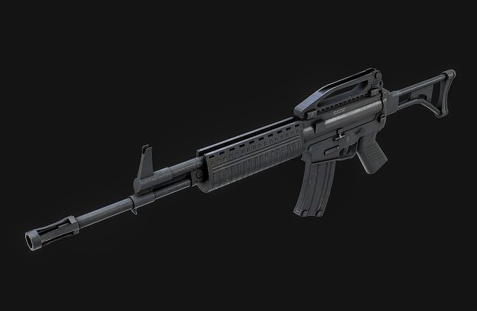 3D model Pindad SS2 Assault Rifle VR / AR / low-poly | CGTrader