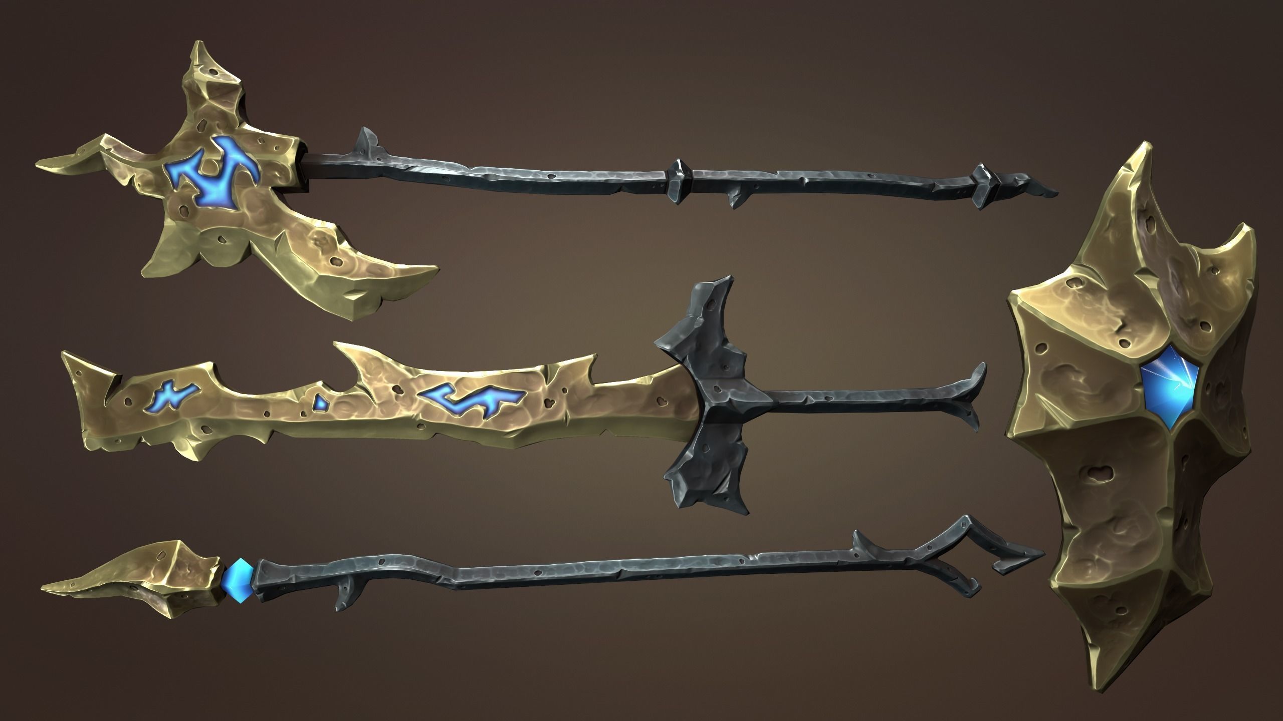 Stylized undead weapons 3d print 3D model 3D printable | CGTrader