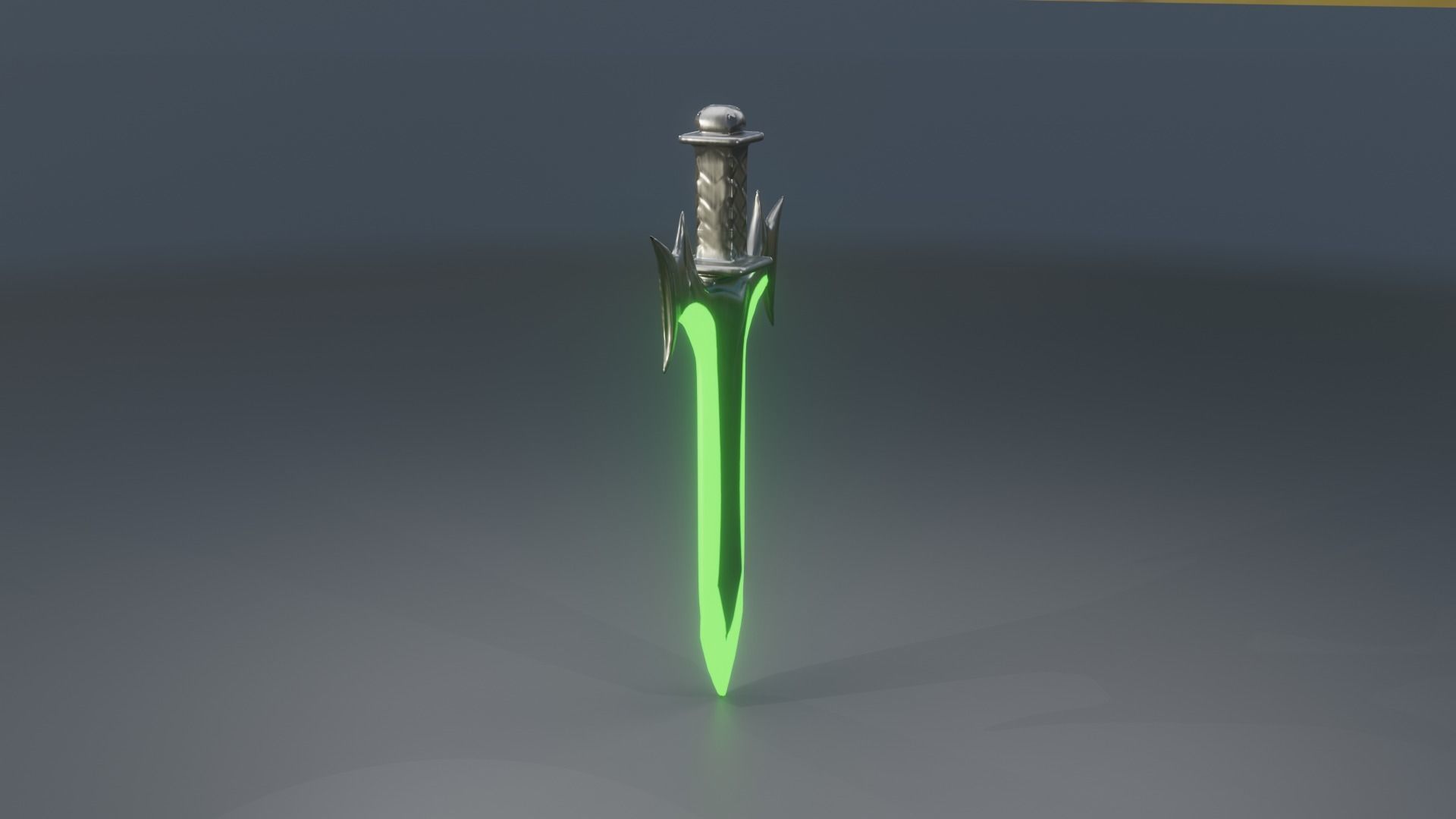 3D model green sword stylized VR / AR / low-poly | CGTrader