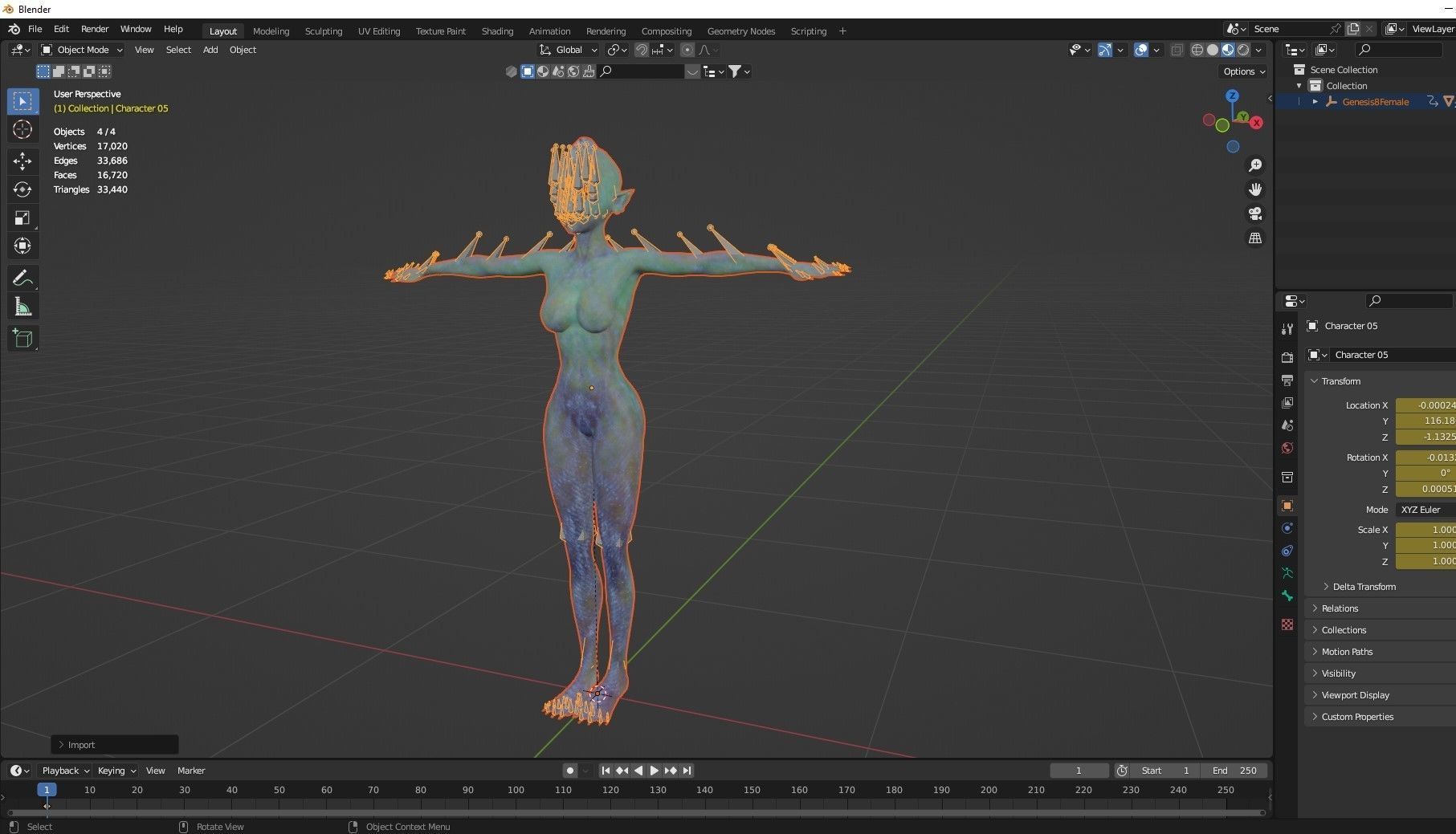 Realistic Monster Character 3D model animated rigged | CGTrader