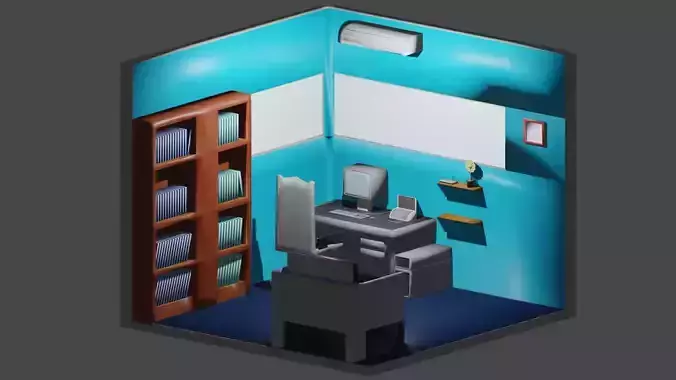 3D model Isometric Office VR / AR / low-poly | CGTrader