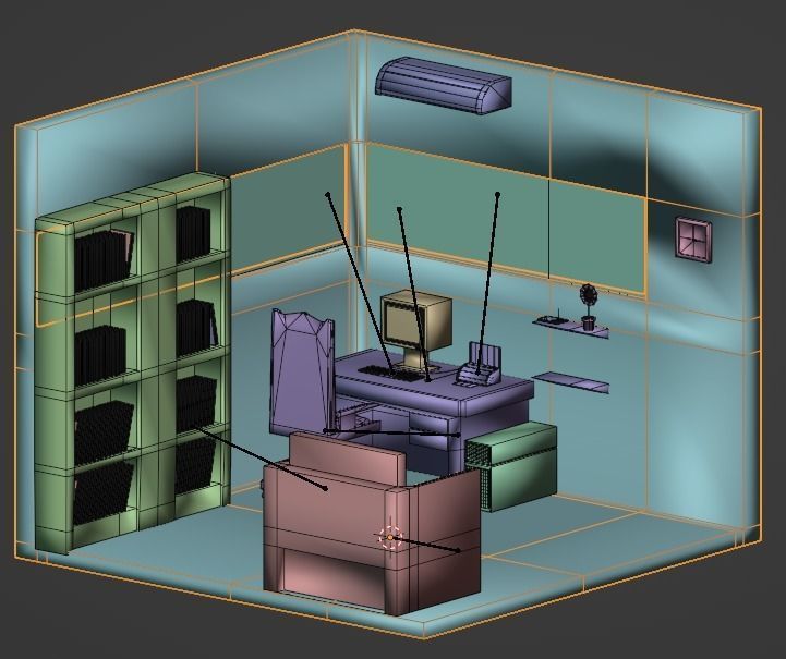 3D model Isometric Office VR / AR / low-poly | CGTrader