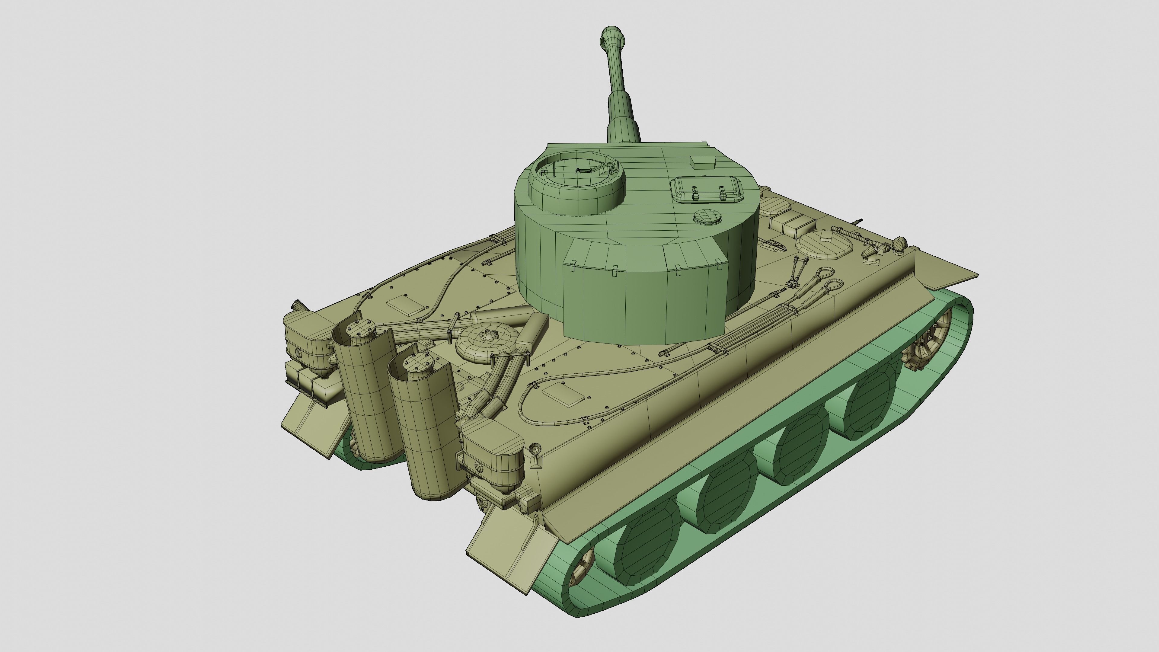 3D model Tiger 1 Game Ready VR / AR / low-poly | CGTrader
