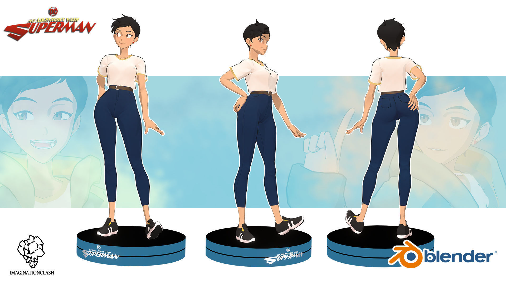 Loise Lane Tomboy version 3D model rigged | CGTrader