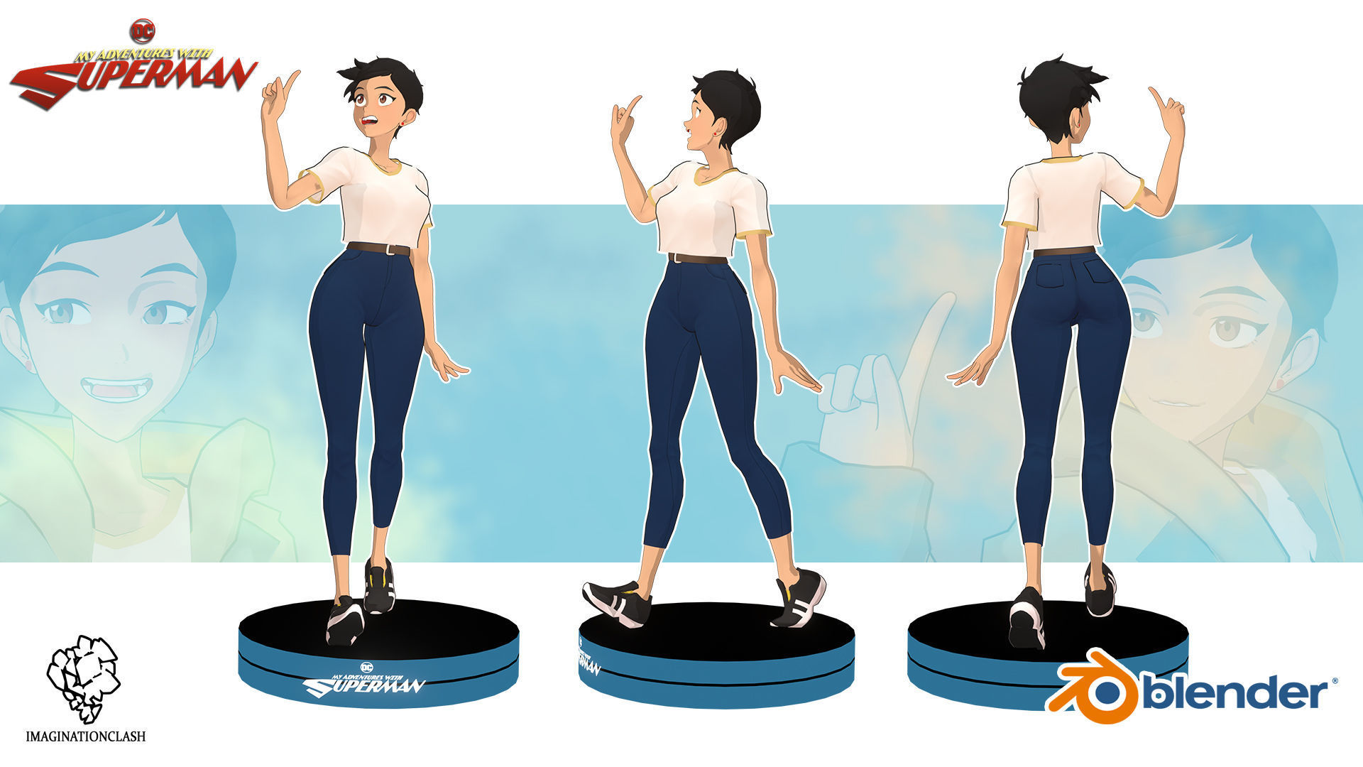 Loise Lane Tomboy version 3D model rigged | CGTrader