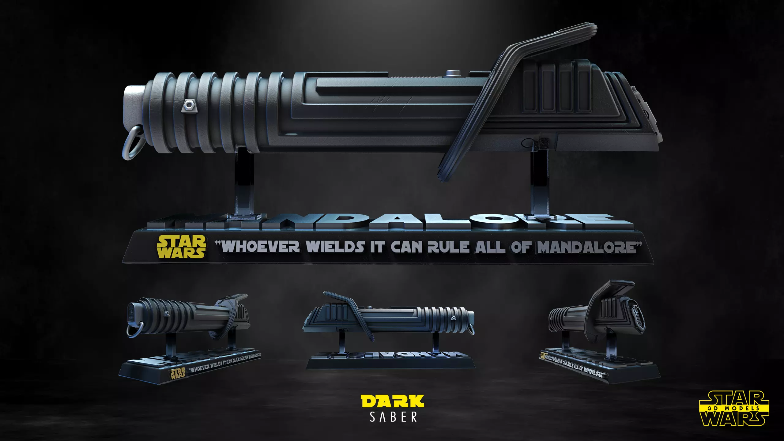 Dark Saber Sculpture Star Wars 3D Models Ready for 3D printing 3D model ...